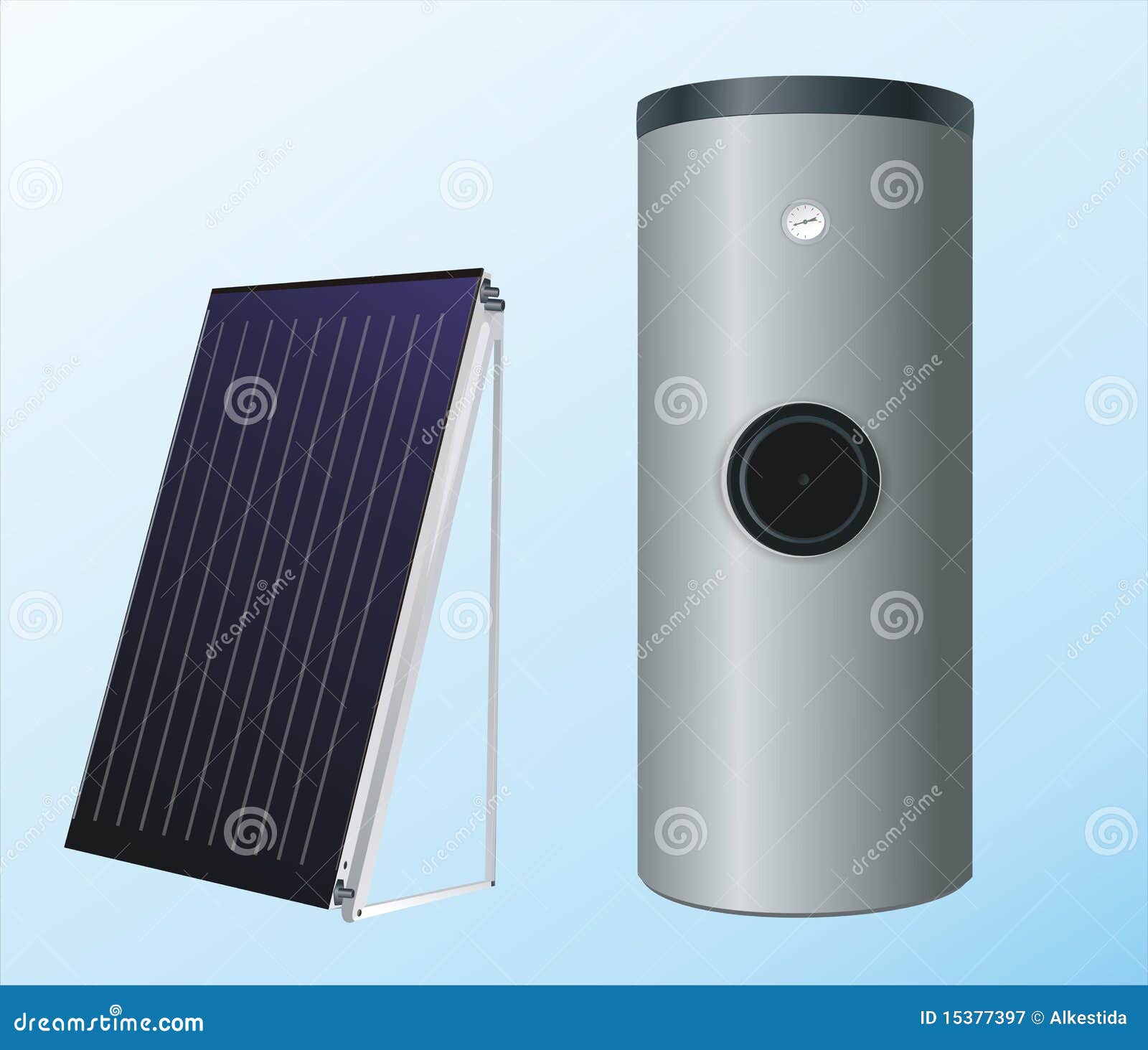 Solar Panels To The Boiler Royalty-Free Stock Photo | CartoonDealer.com ...