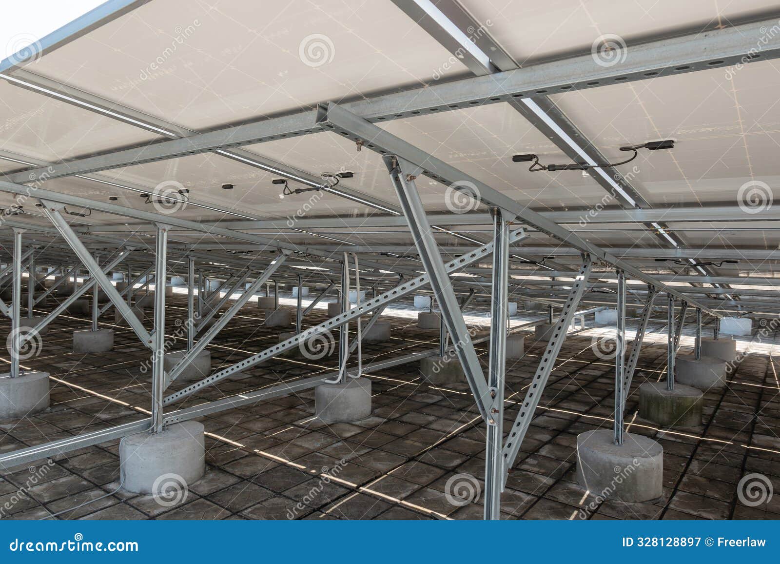 Solar Panels on the Top Floor of Building Stock Image - Image of cell ...