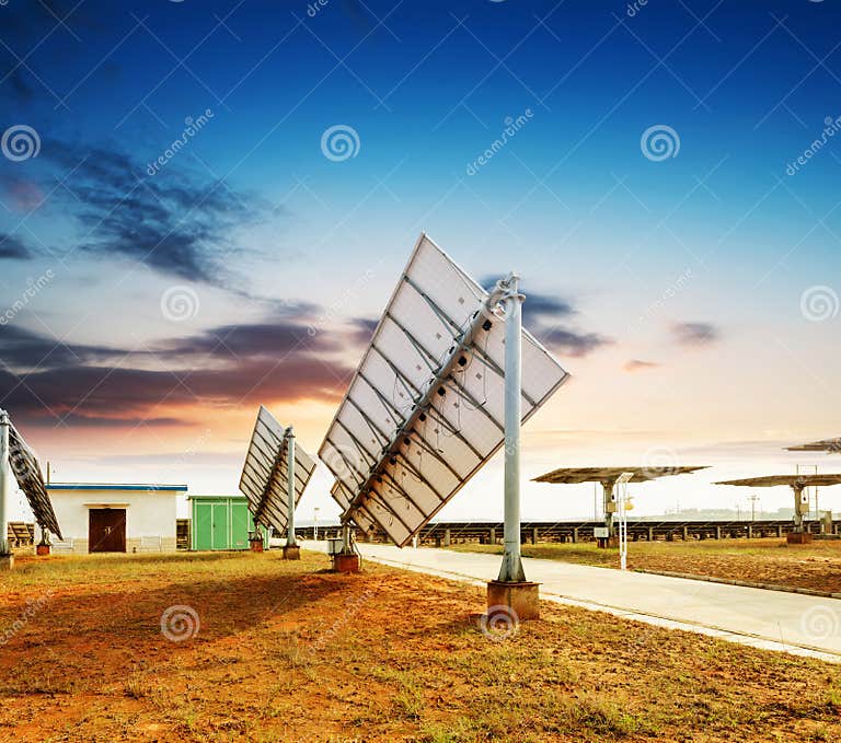 Solar Panels - Tracking System Stock Image - Image of natural ...
