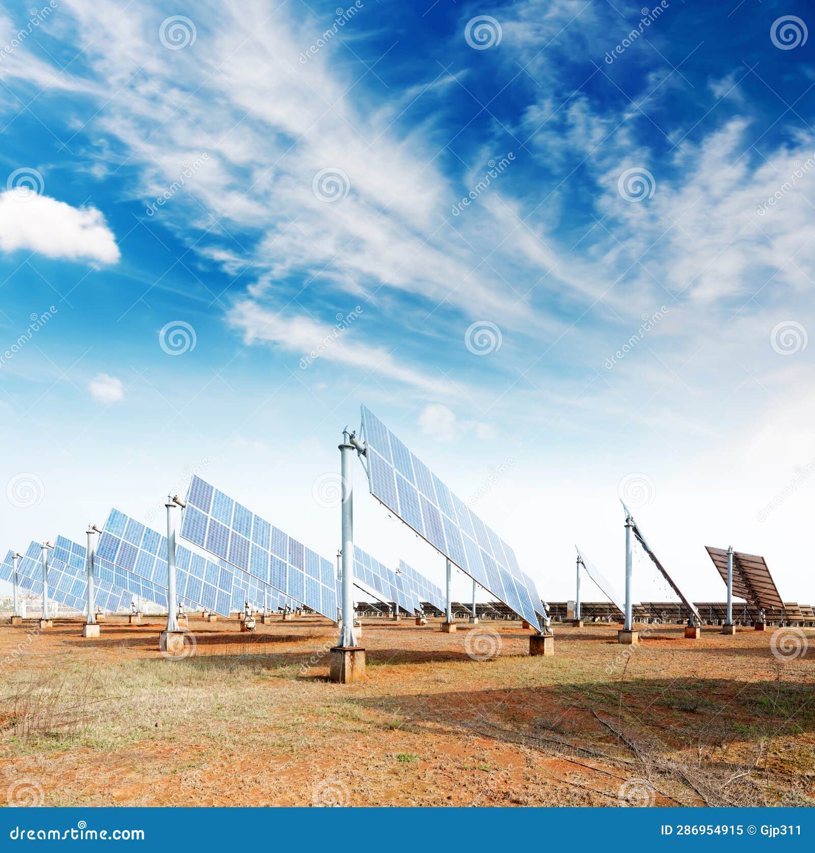 Solar Panels - Tracking System Stock Image - Image of alternative ...