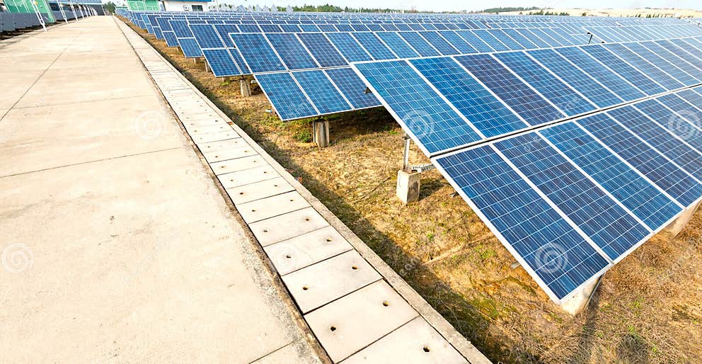 Solar Panels - Tracking System Stock Photo - Image of heat, environment ...