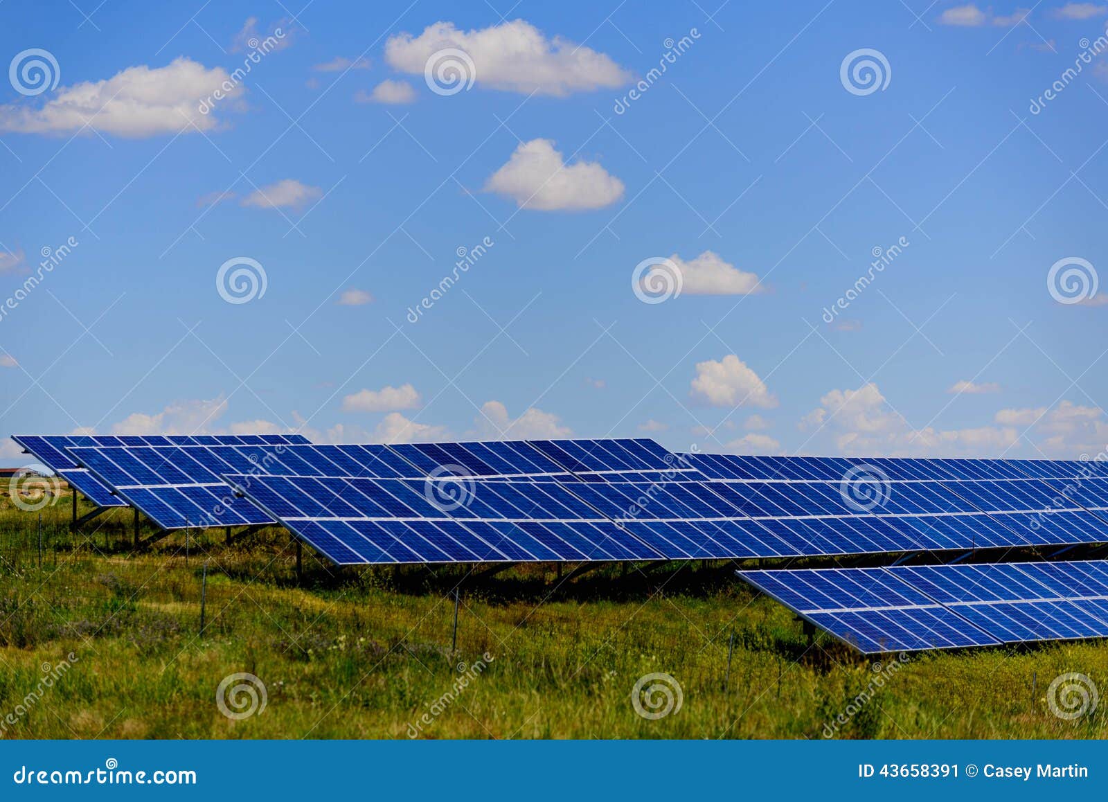 Solar Panels Under a Blue Sky Stock Image - Image of panels ...