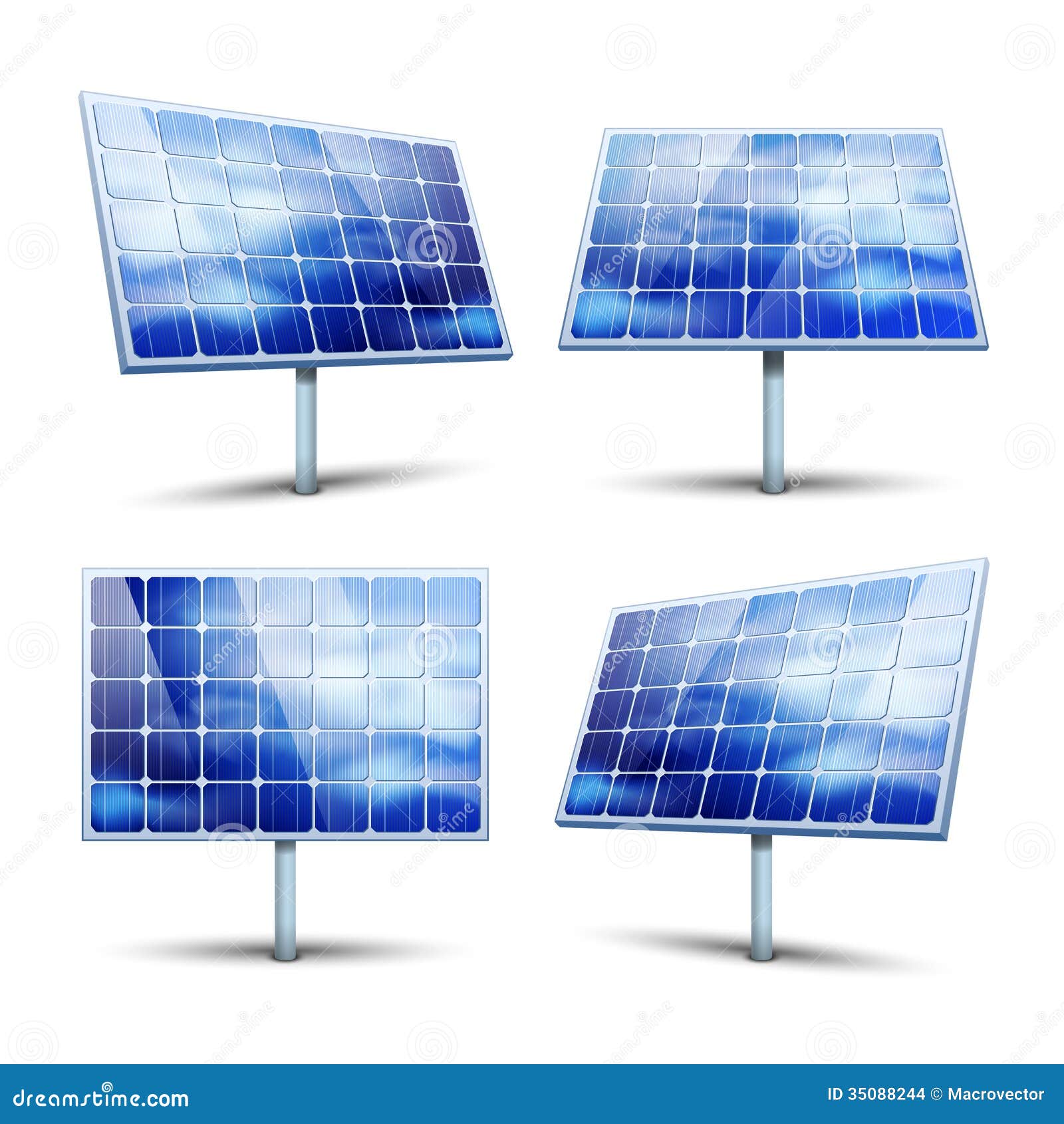 Solar panels stock vector. Illustration of nature, supply - 35088244