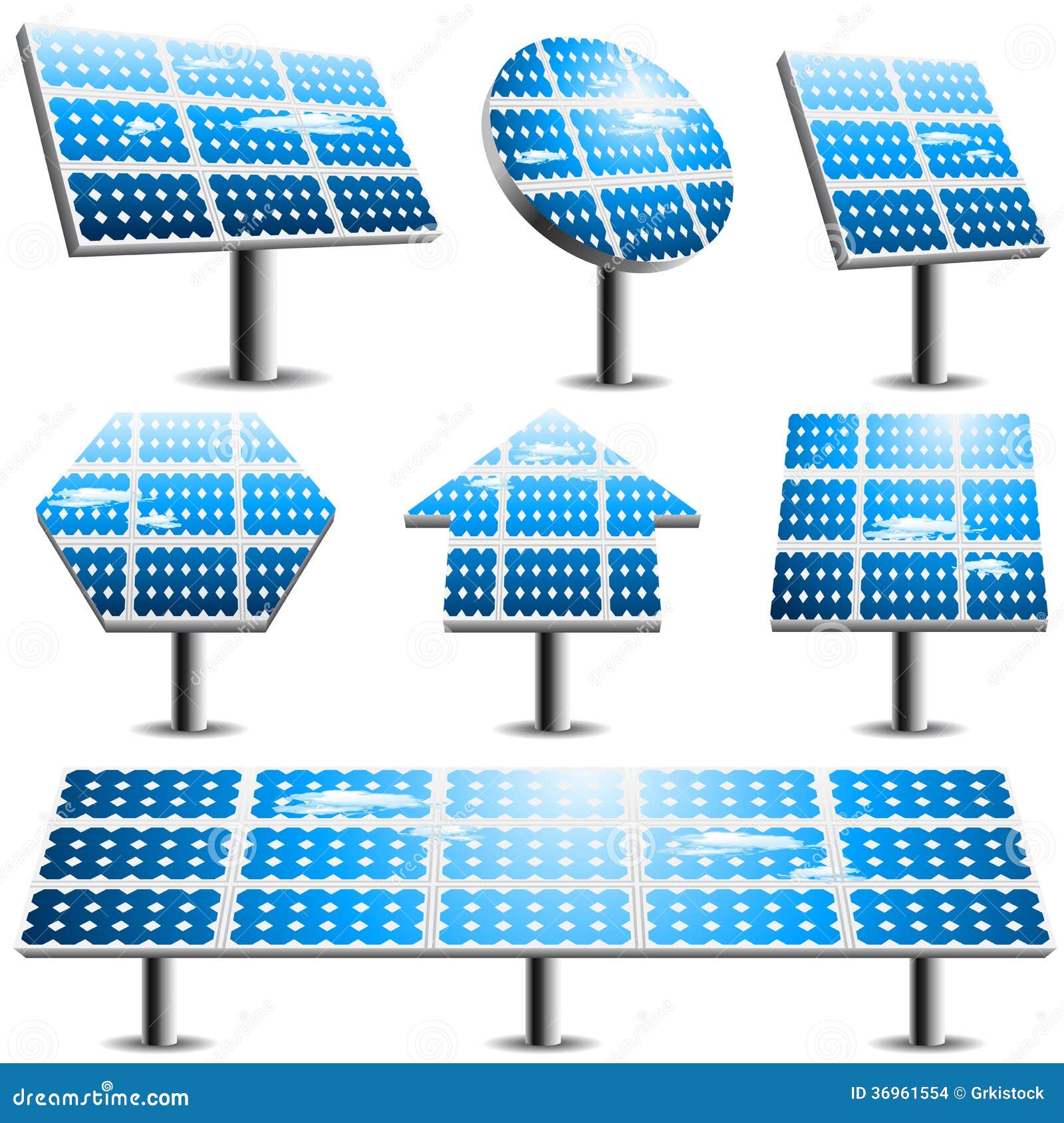 Solar panels stock vector. Illustration of environment - 36961554