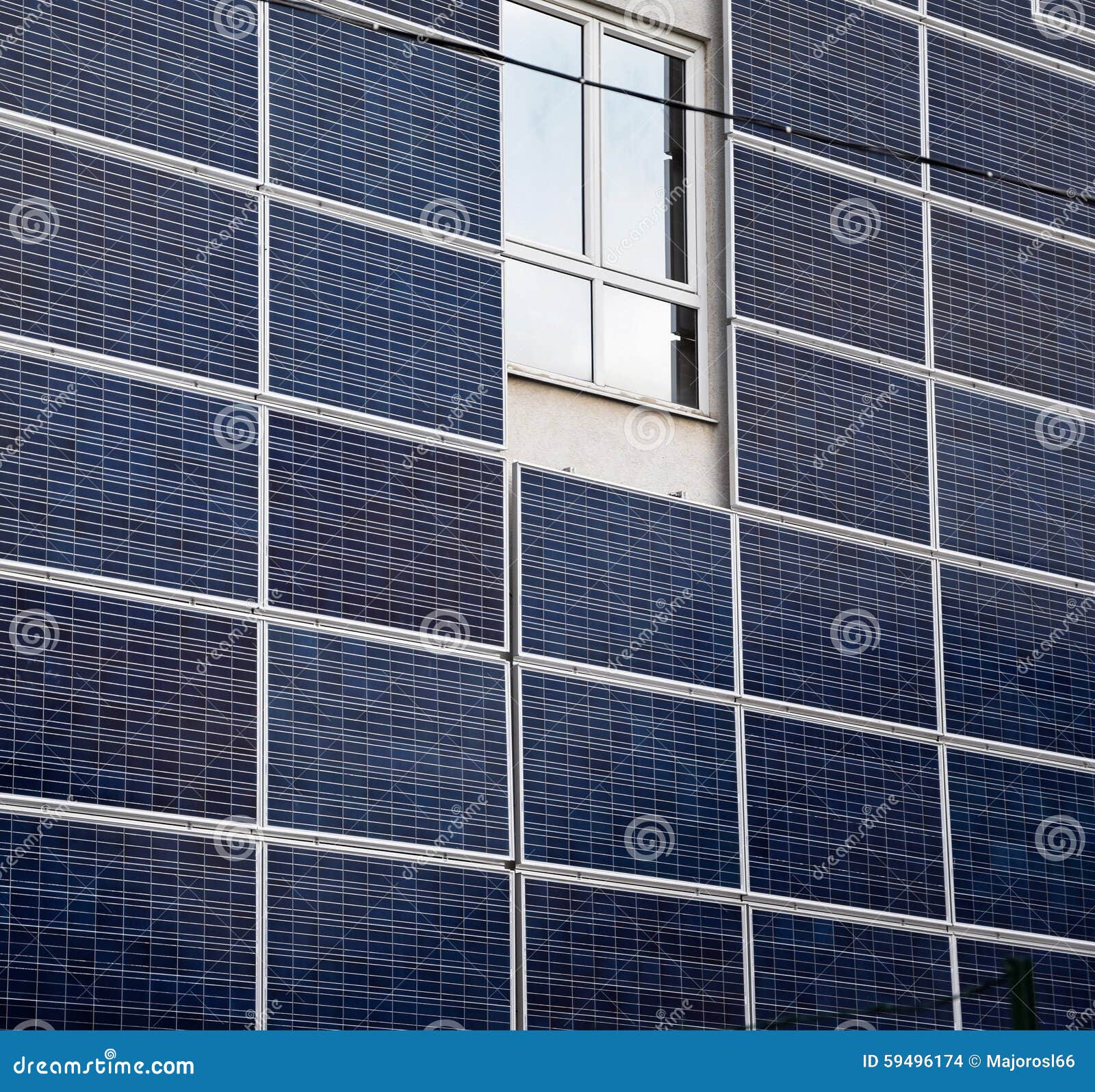 Solar panels on the wall stock photo. Image of technology - 59496174