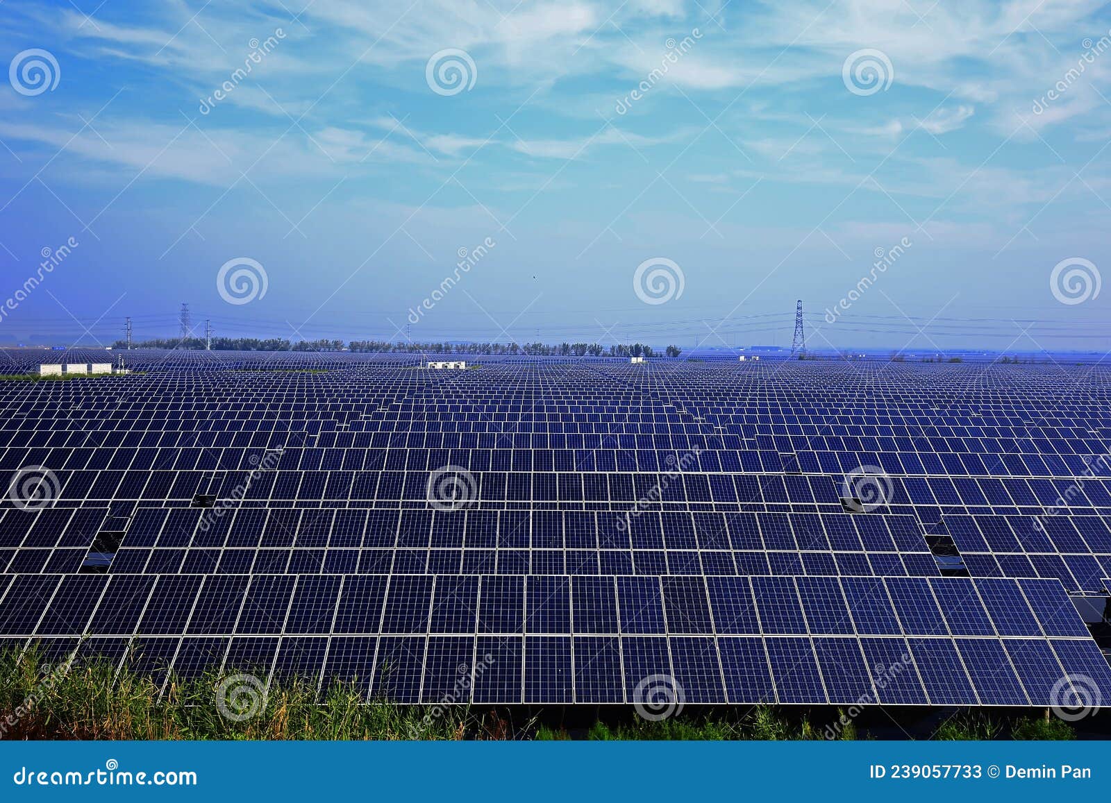 Solar panels on the water stock image. Image of environment - 239057733