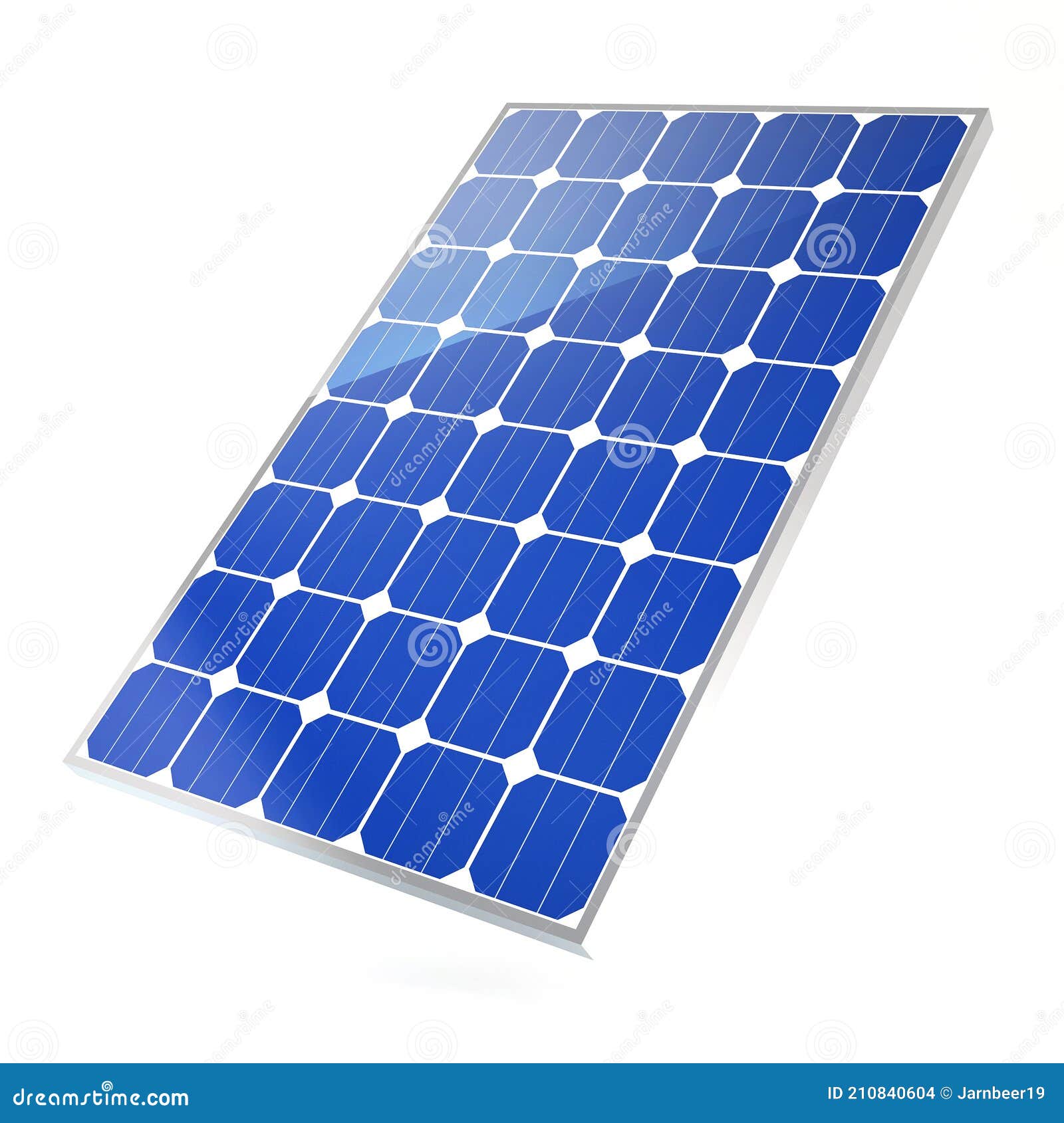 Solar Panels on White Background Stock Illustration - Illustration of ...