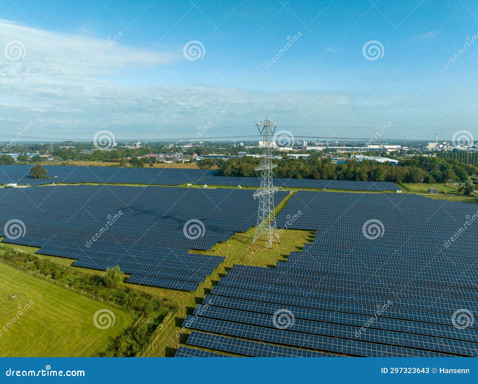 Solar park stock image. Image of aerial, watt, horizon - 297323643
