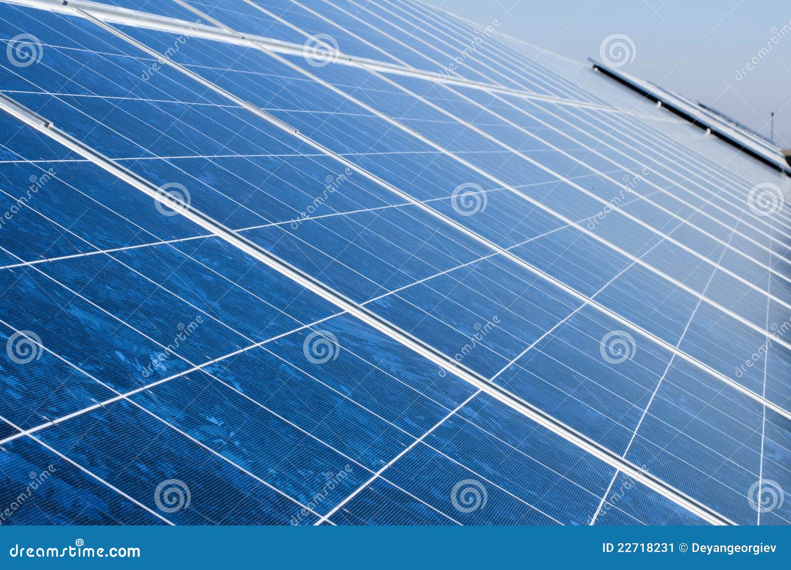 Solar photovoltaic panels stock image. Image of detail - 22718231