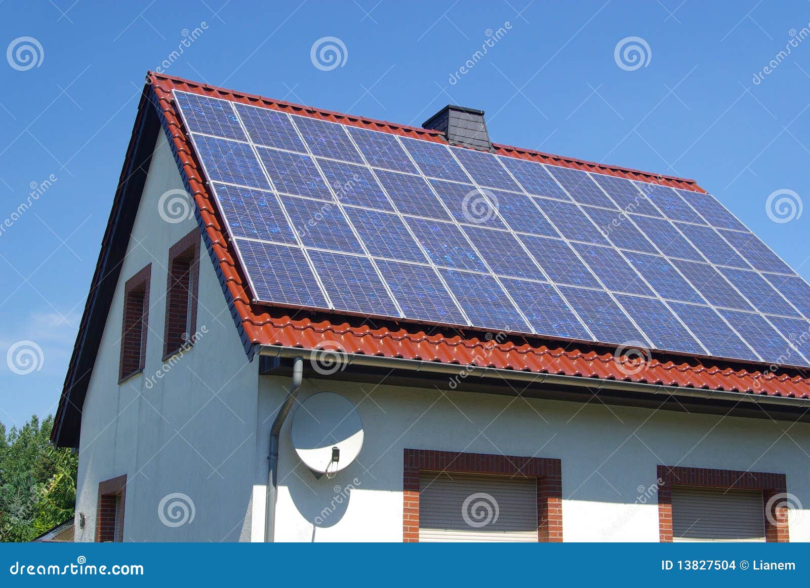 Solar plant stock photo. Image of house, detached, building - 13827504