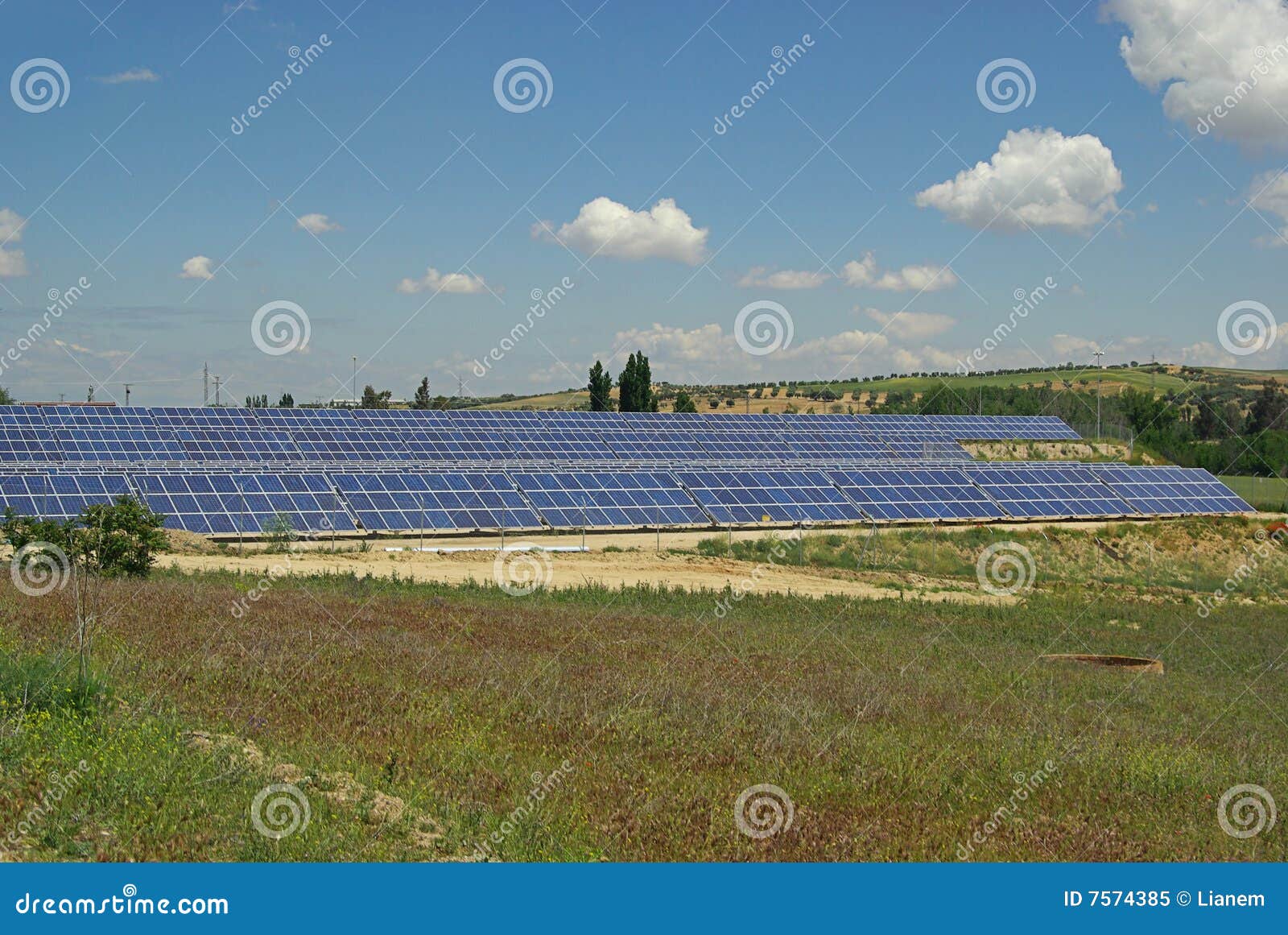 Solar plant stock image. Image of plant, energy, blue - 7574385