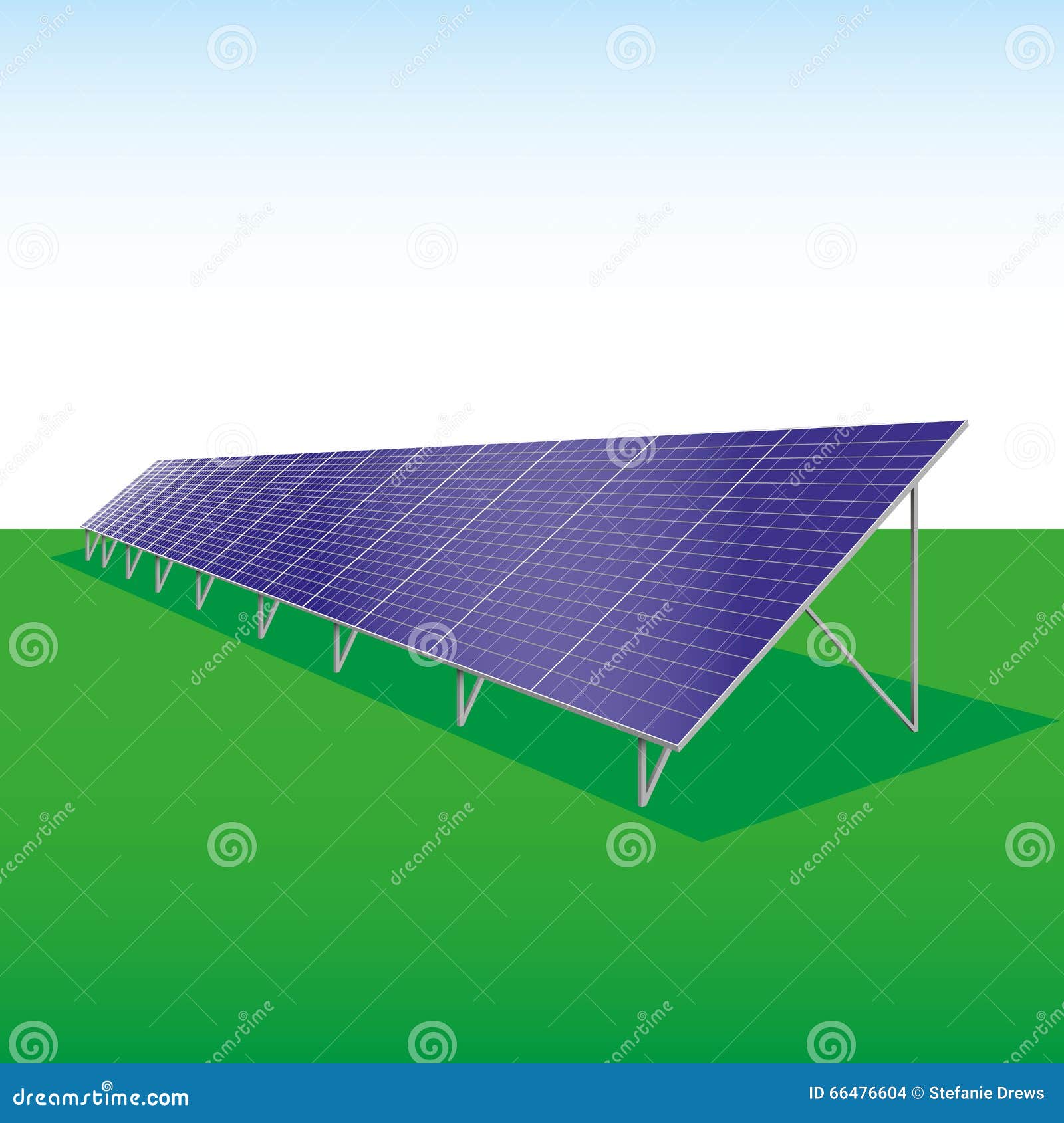 Solar Plant stock vector. Illustration of solar, photovoltaic - 66476604
