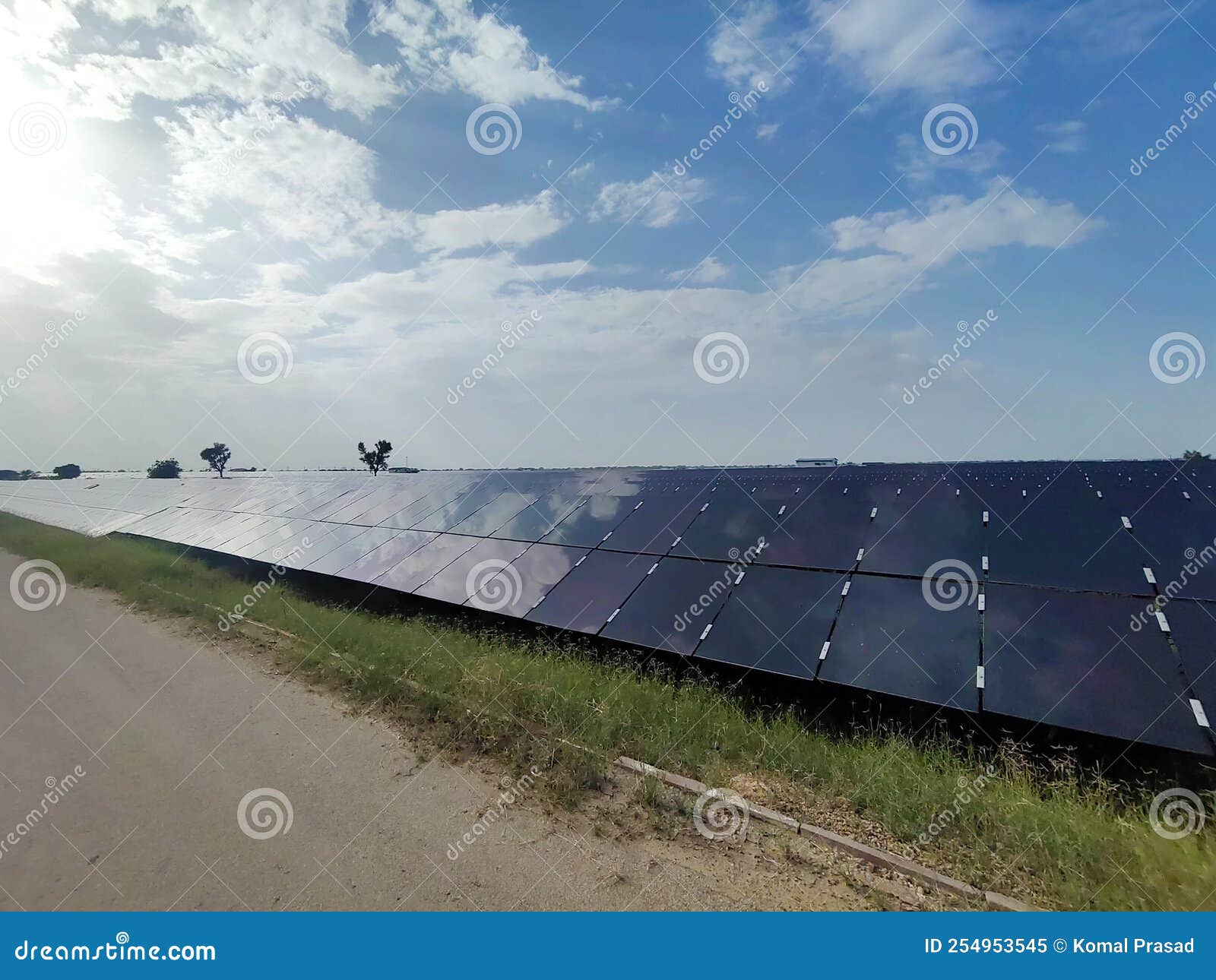Solar Plant in Rajasthan India Stock Image - Image of field, plant ...
