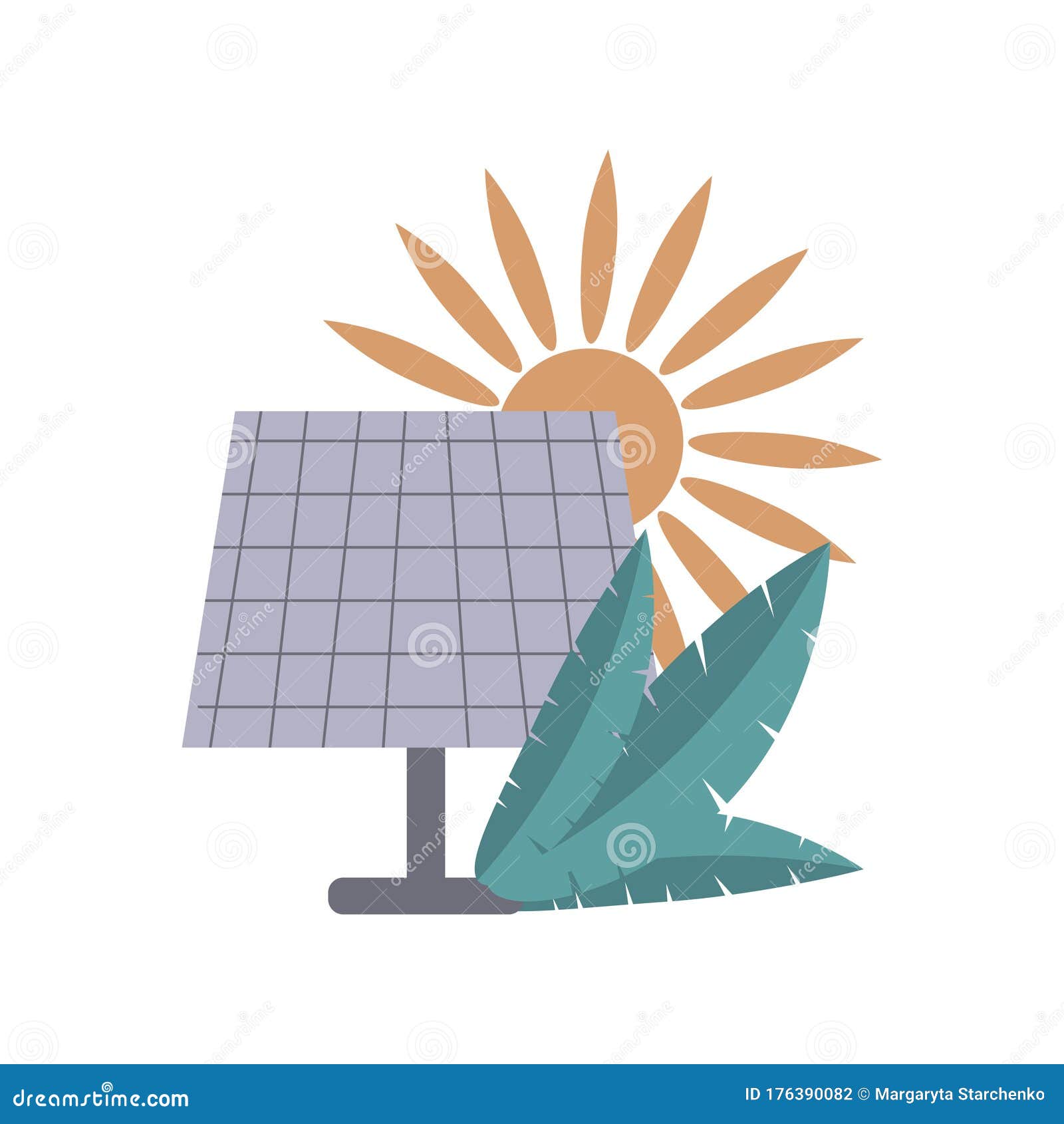 Solar plant symbol stock vector. Illustration of pictogram - 176390082