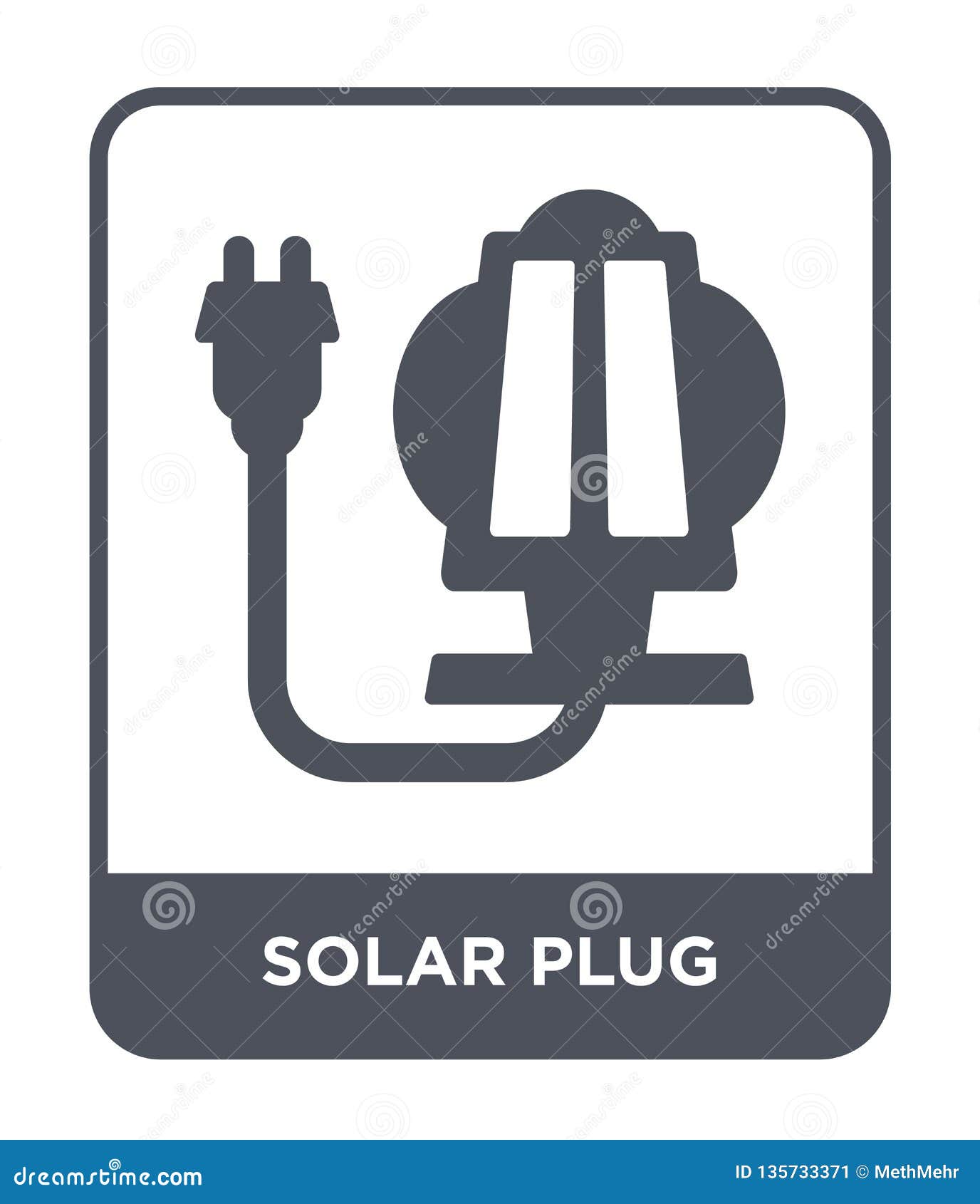 Solar Plug Icon Vector Isolated On White Background, Solar Plug Sign ...