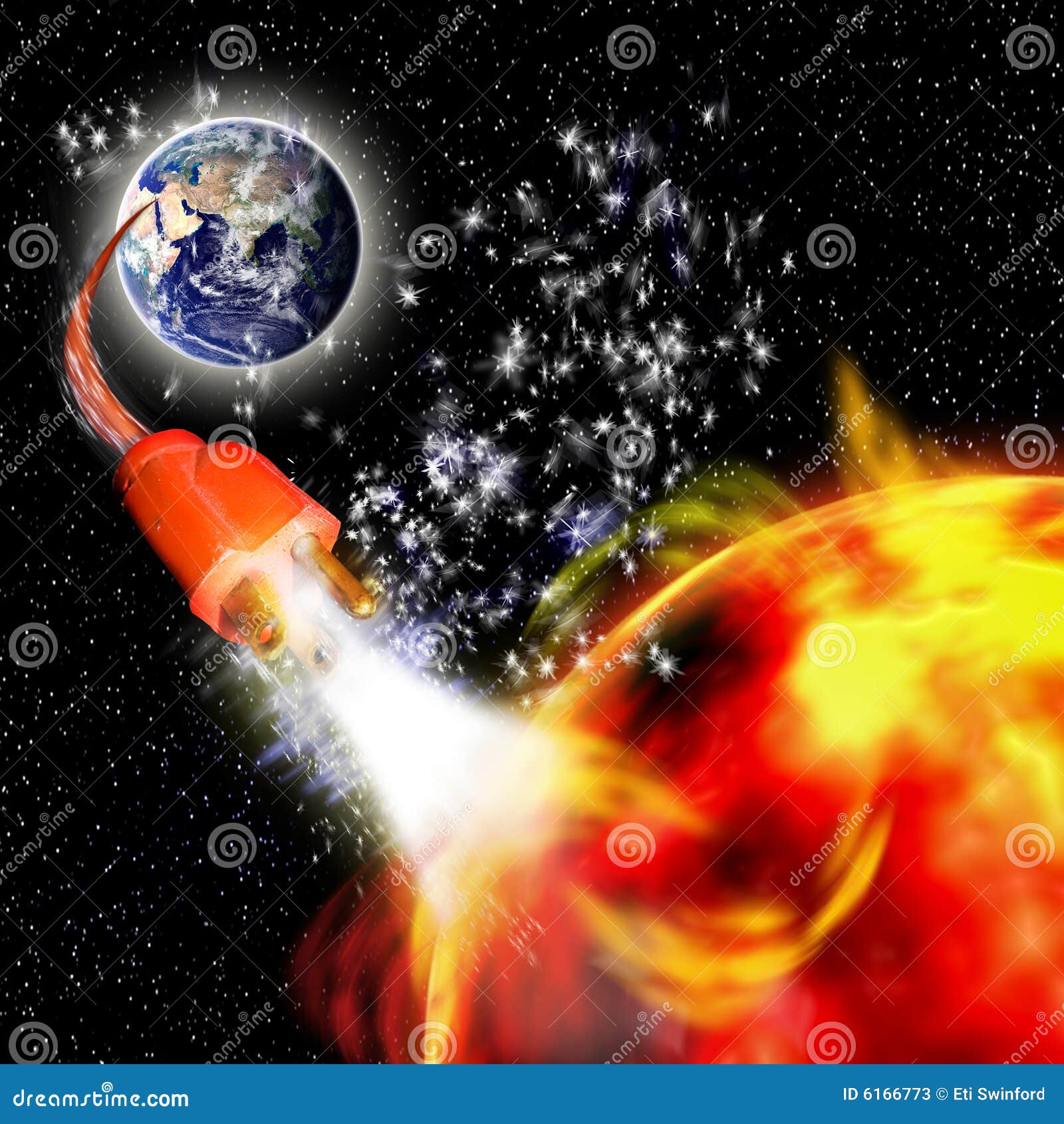 Solar power stock illustration. Illustration of stars - 6166773