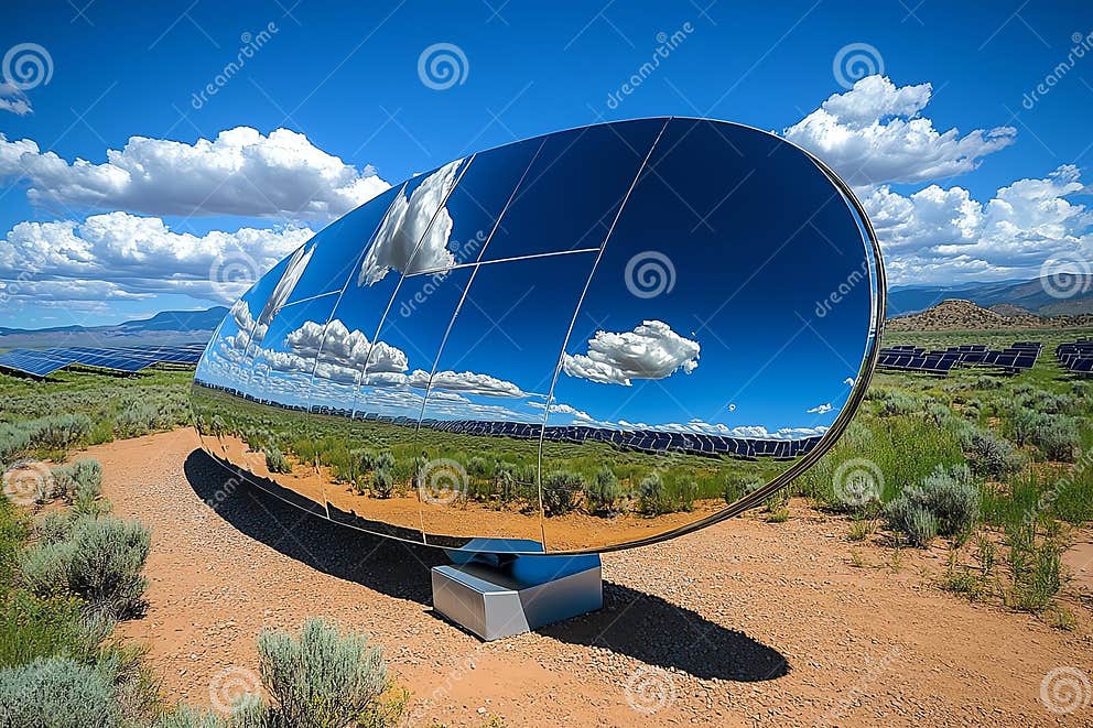 Solar Power Solar Arrays, Reflection, and Clean Energy Shown in a ...