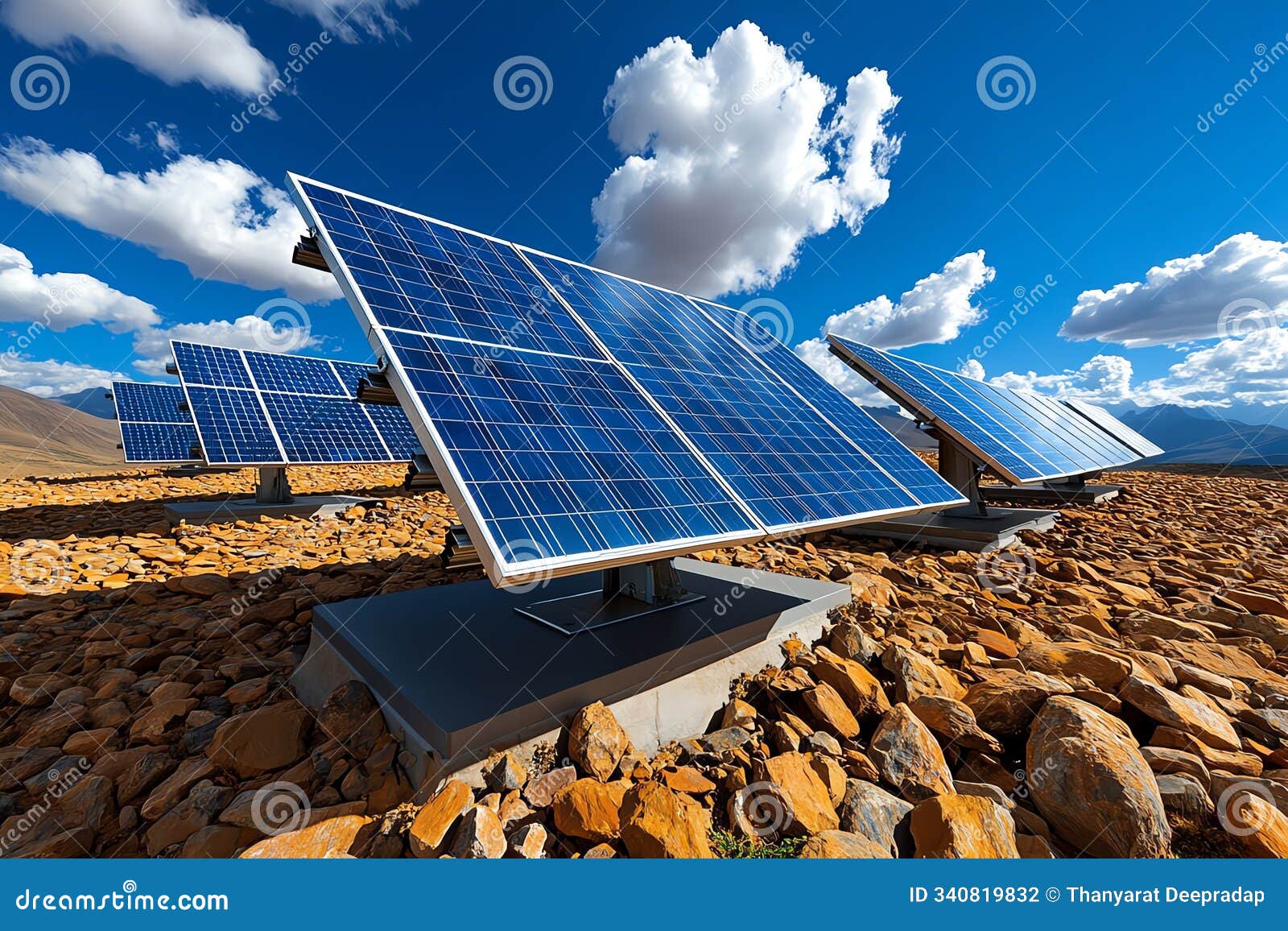 Solar Power Solar Arrays, Reflection, and Clean Energy Shown in a ...