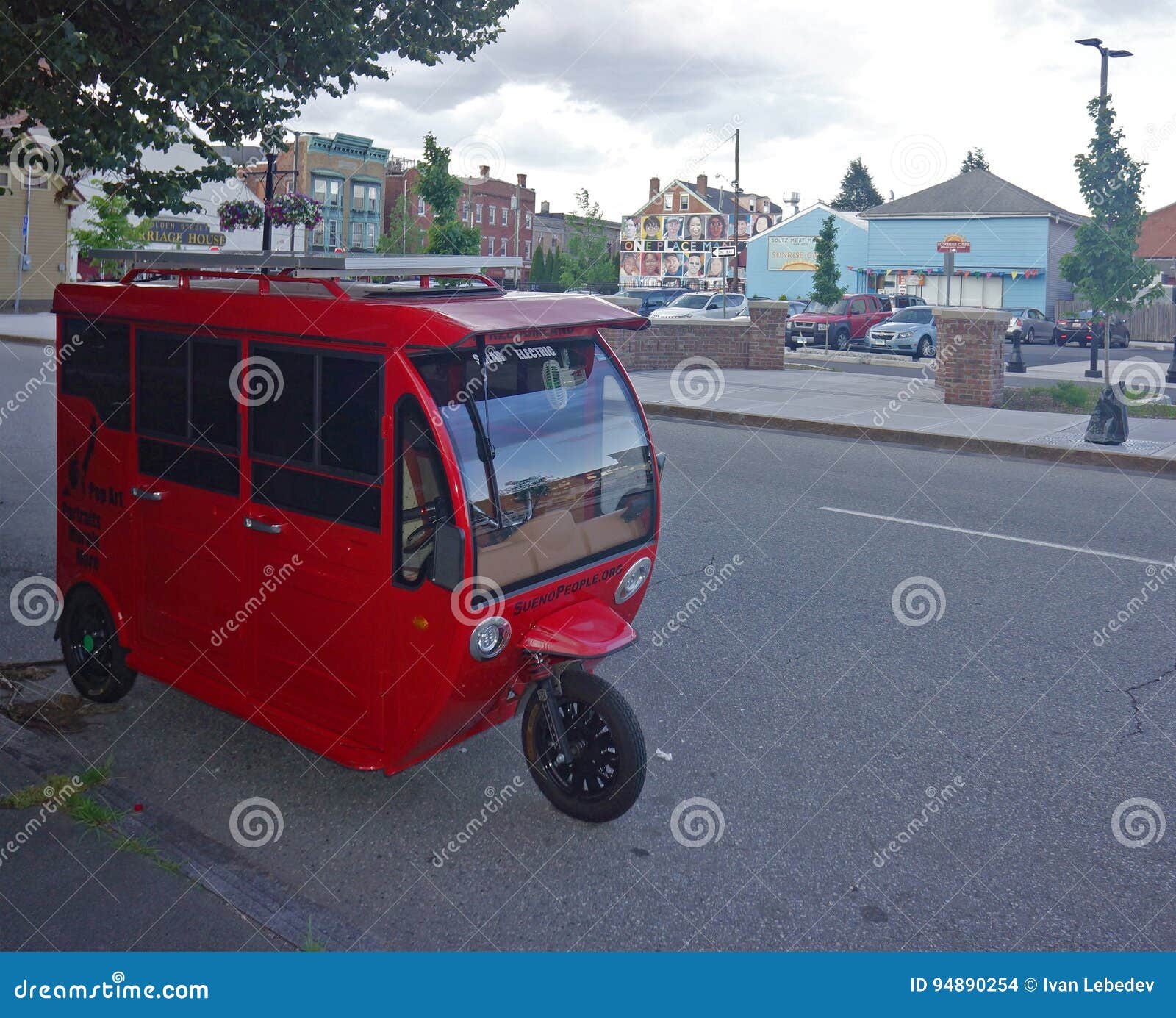 Solar Power Funny Vehicle on a Street. Editorial Stock Image - Image of ...