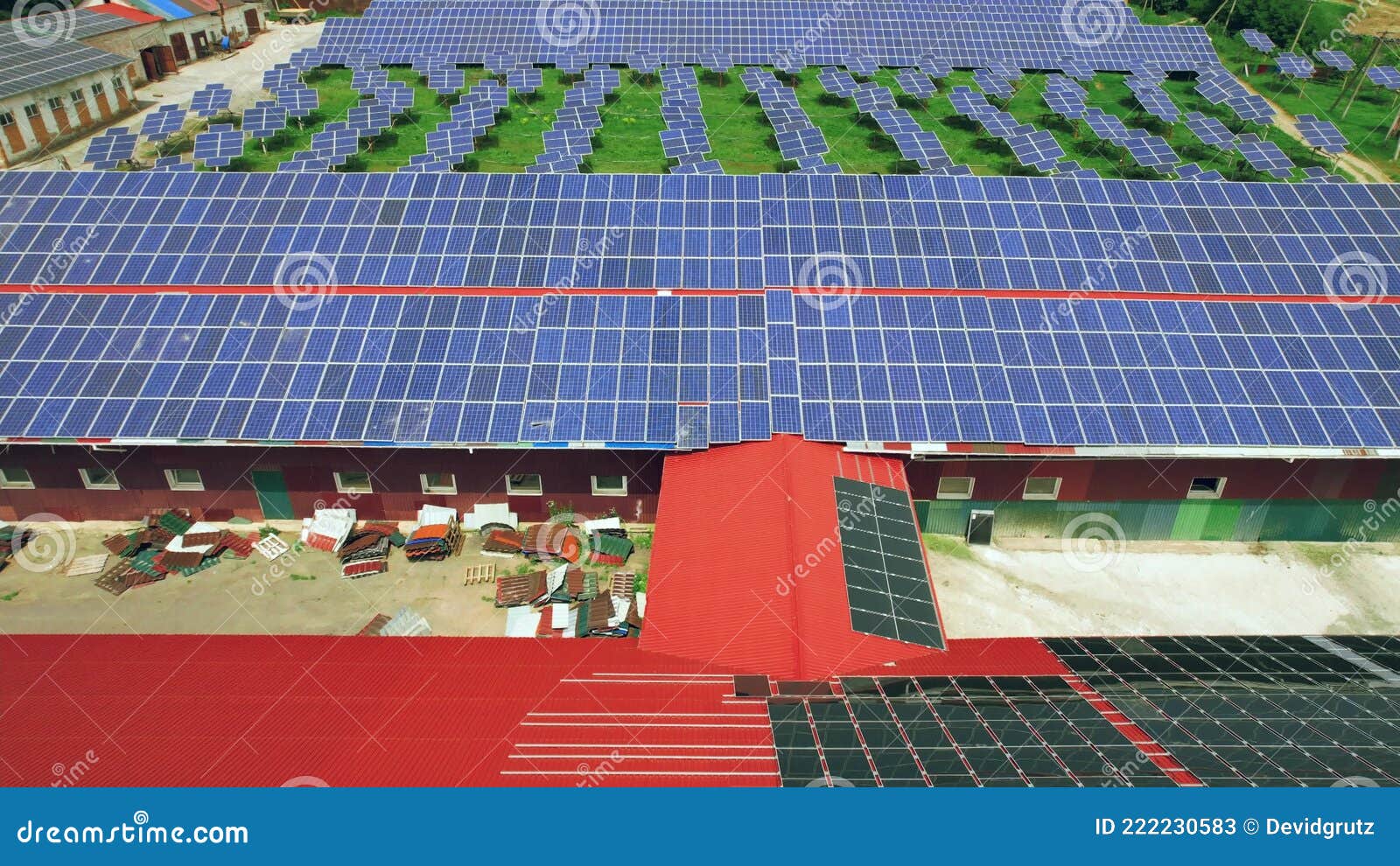 Solar Power Generation Technology. Solar Battery Panel Modules. Concept ...