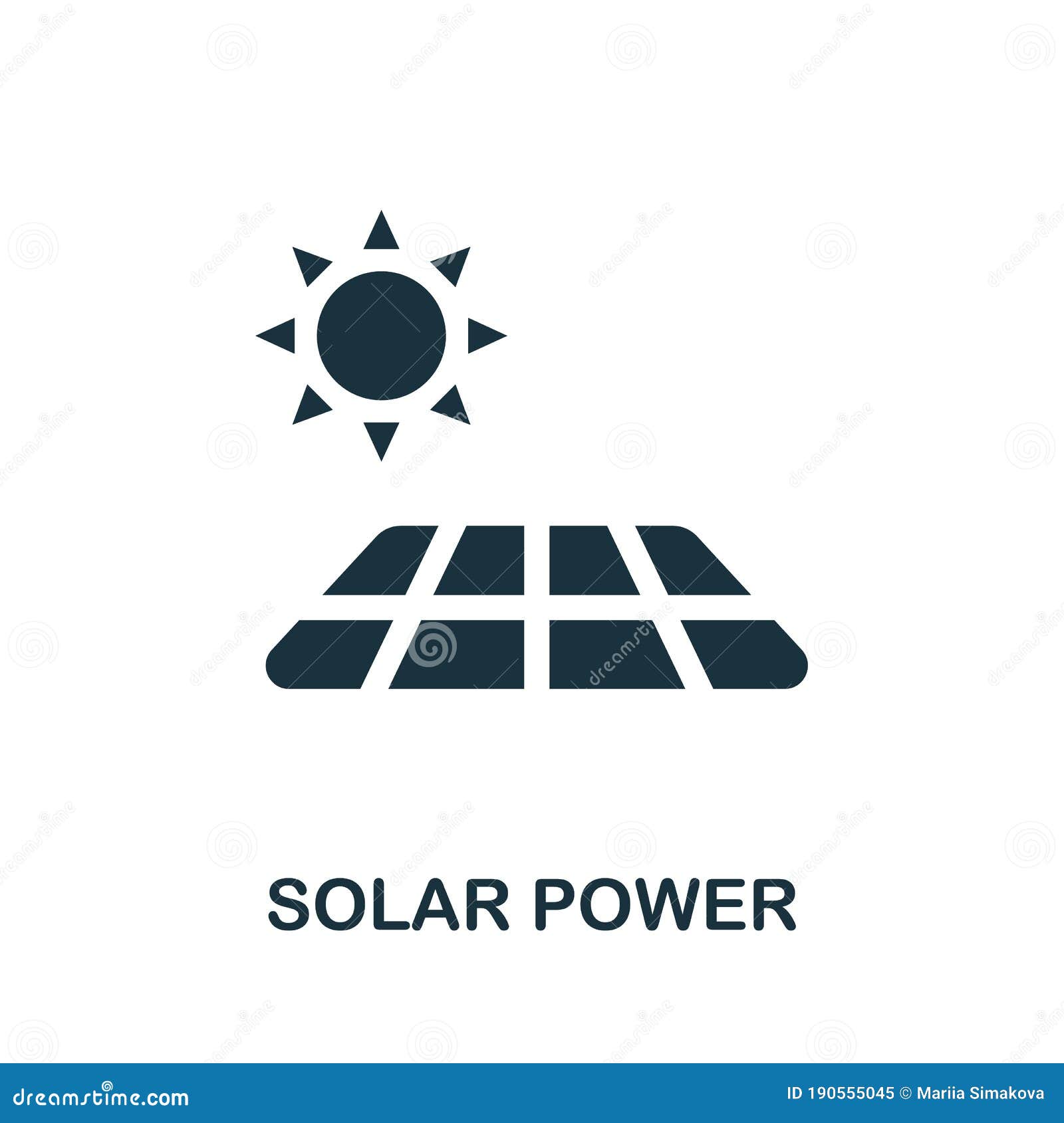 Solar Power Icon. Monochrome Simple Solar Power Icon for Templates, Web ...