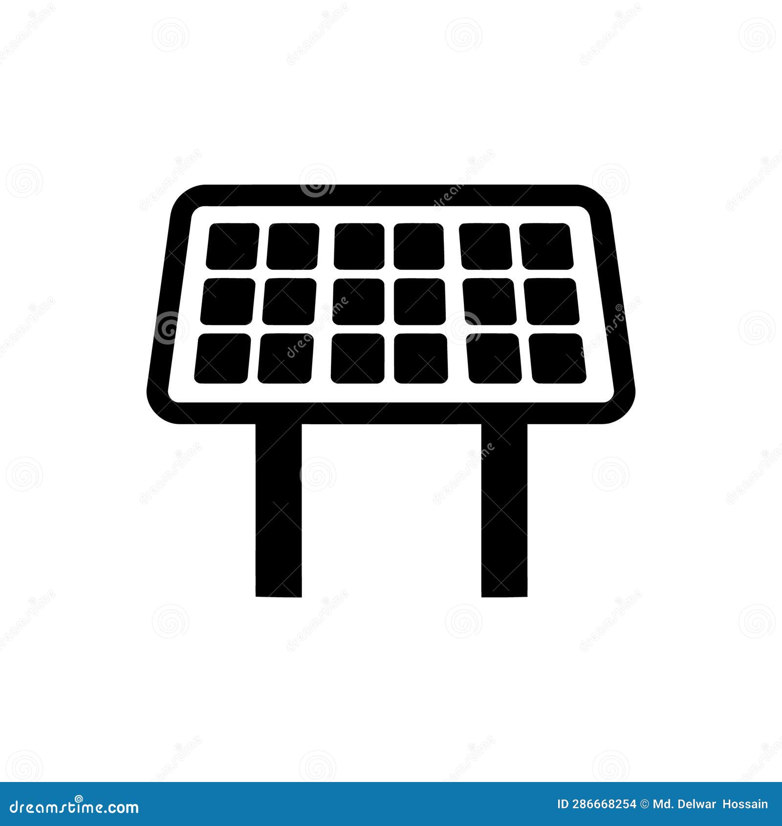 Solar power icon stock vector. Illustration of background - 286668254