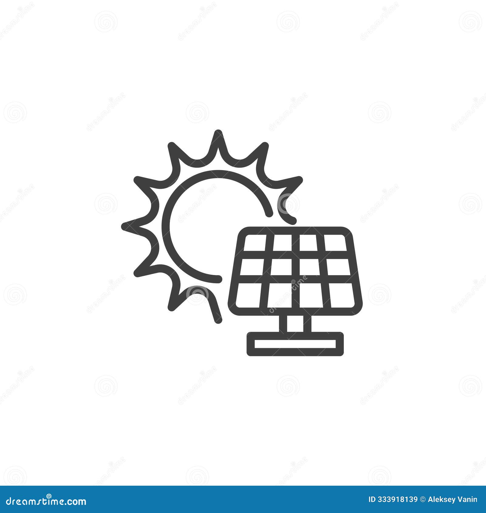 Solar Power line icon stock vector. Illustration of sign - 333918139