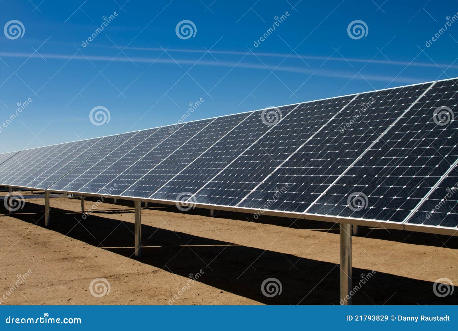 Solar Power Panel Energy Farm Stock Image - Image of efficient ...