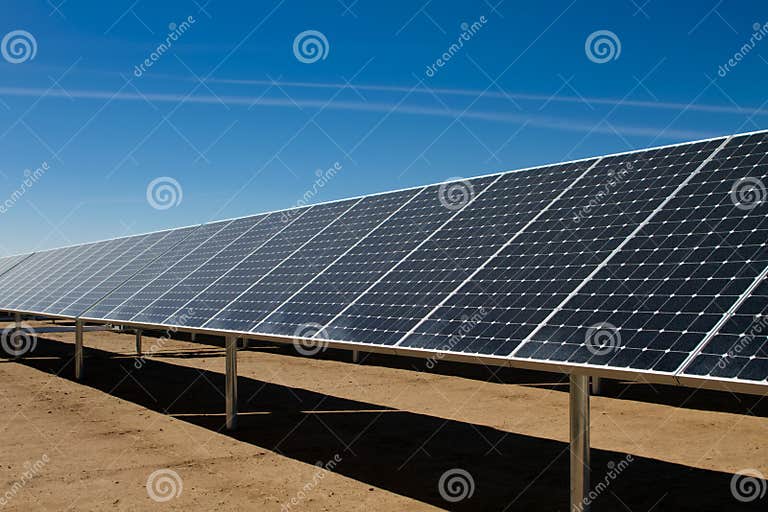 Solar Power Panel Energy Farm Stock Image - Image of efficient ...