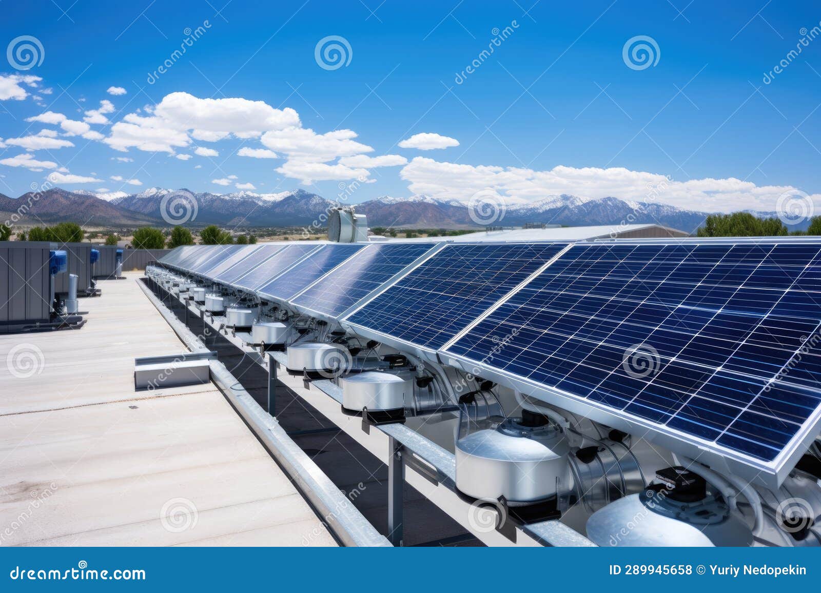 Solar Power Panels and HVAC Systems with Automation Stock Photo - Image ...