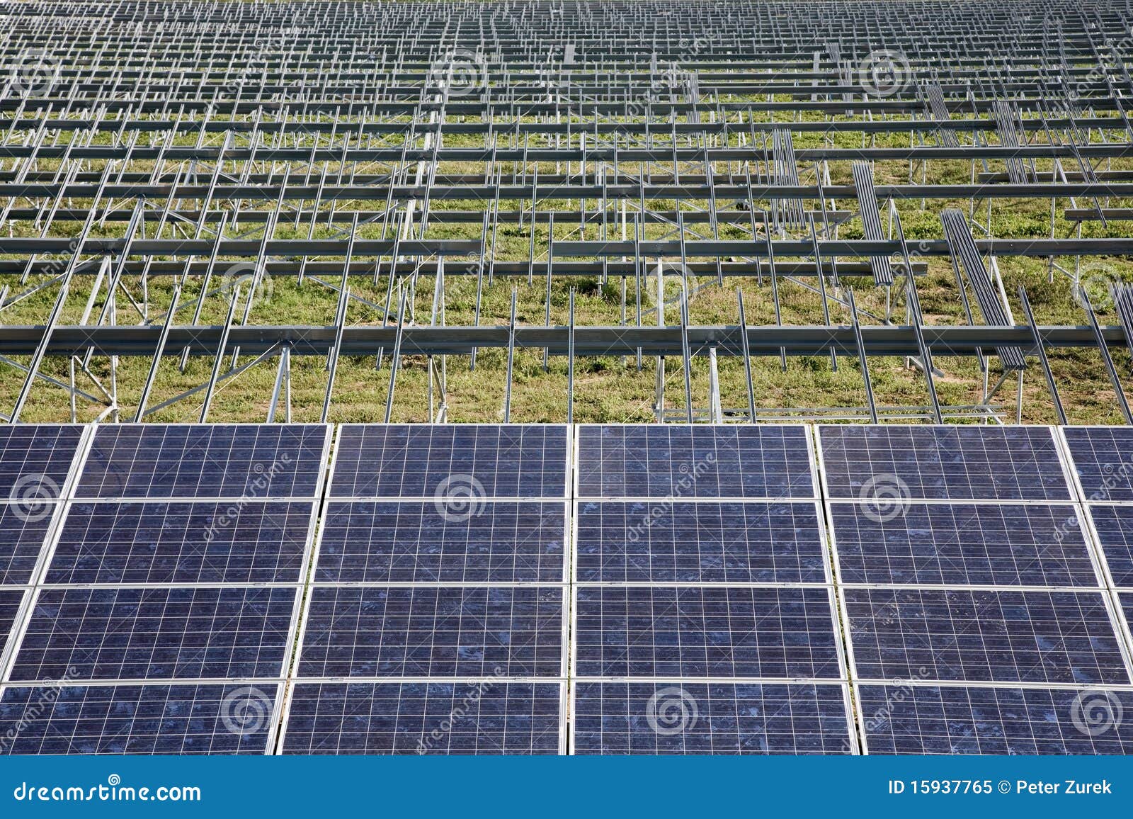 Solar Power Plant Construction Stock Image - Image of build, power ...