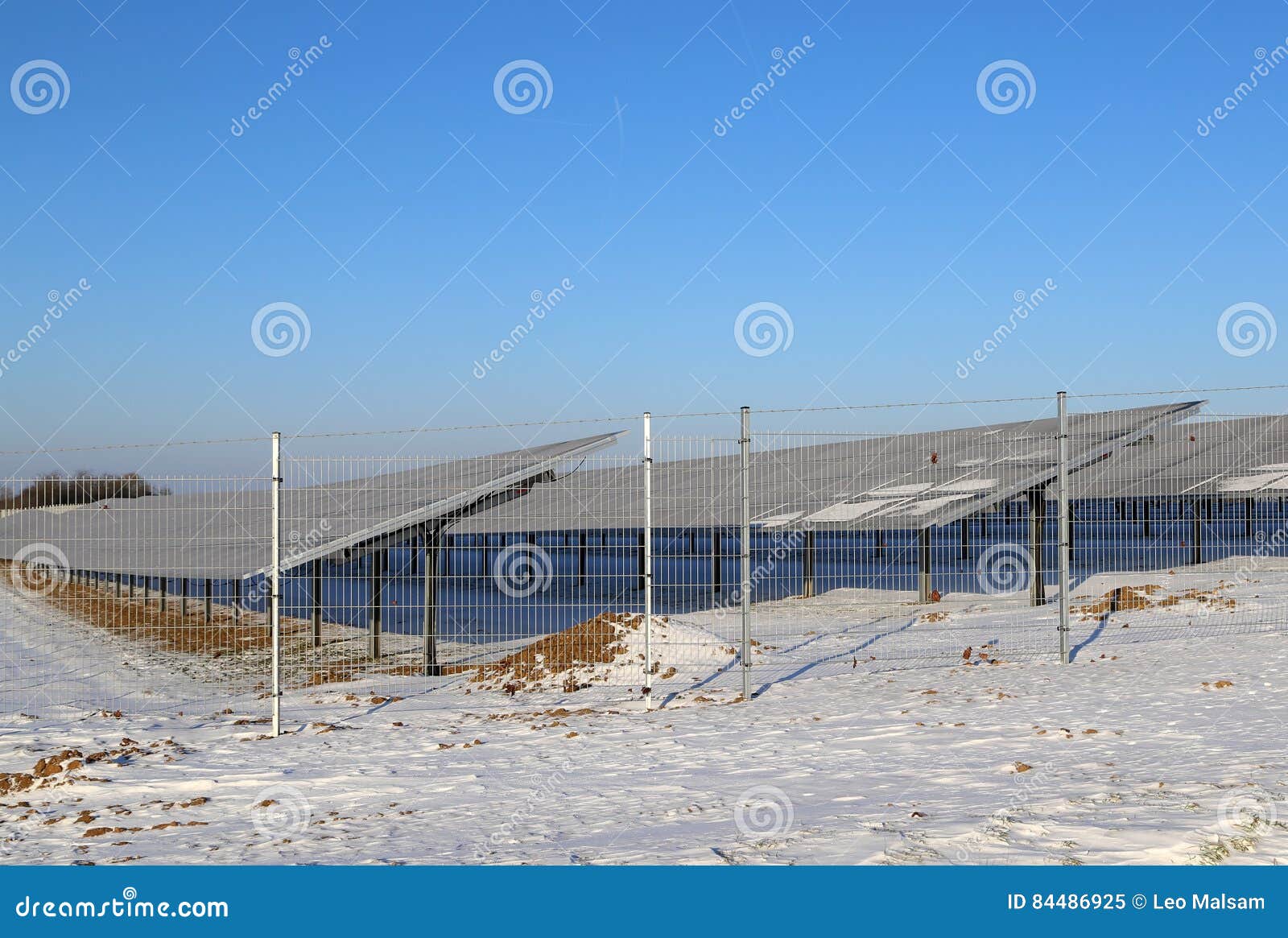 Solar Power Plant Construction Stock Image - Image of light ...