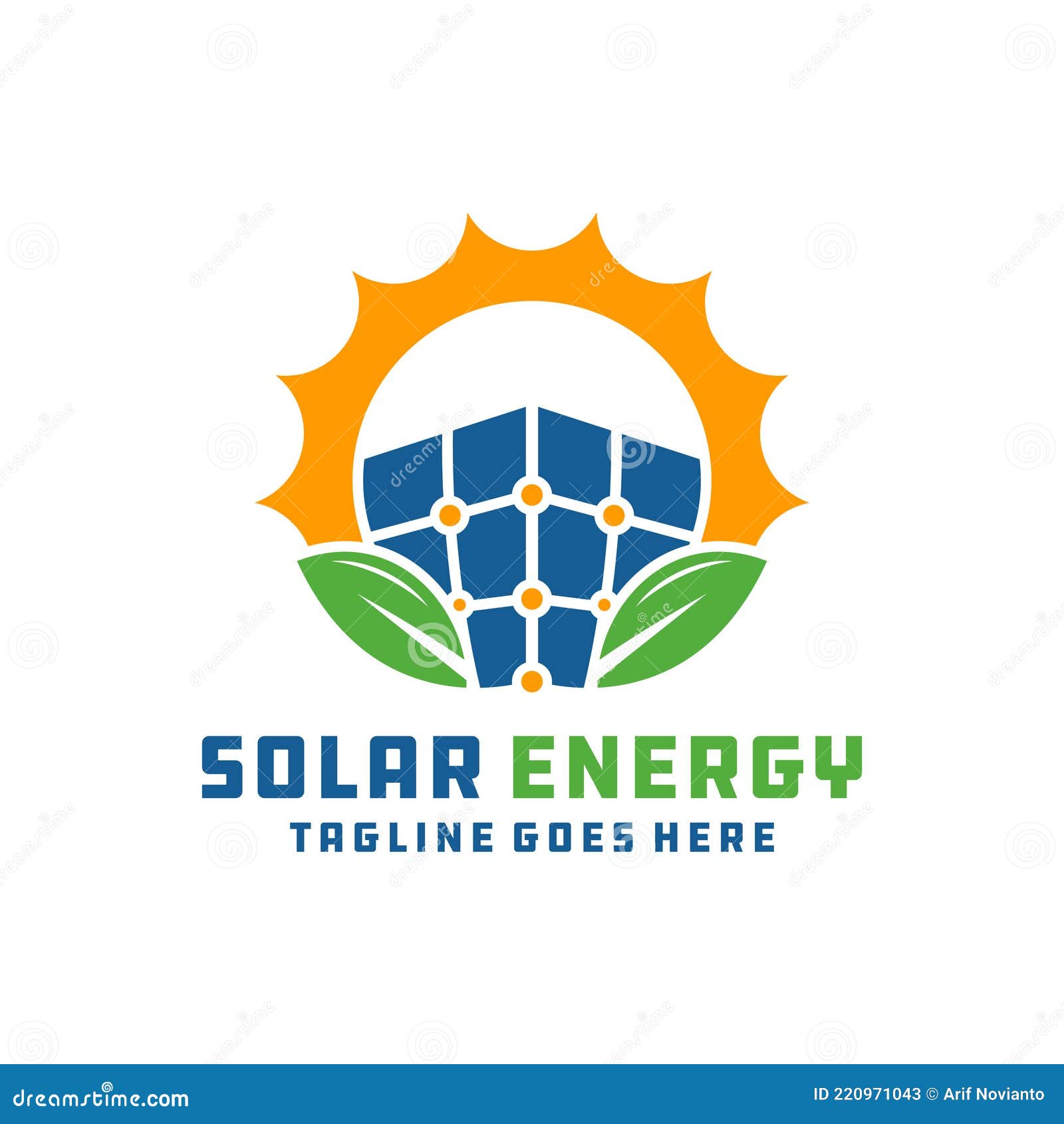 Solar Power Plant Renewable Logo Stock Vector - Illustration of energy ...