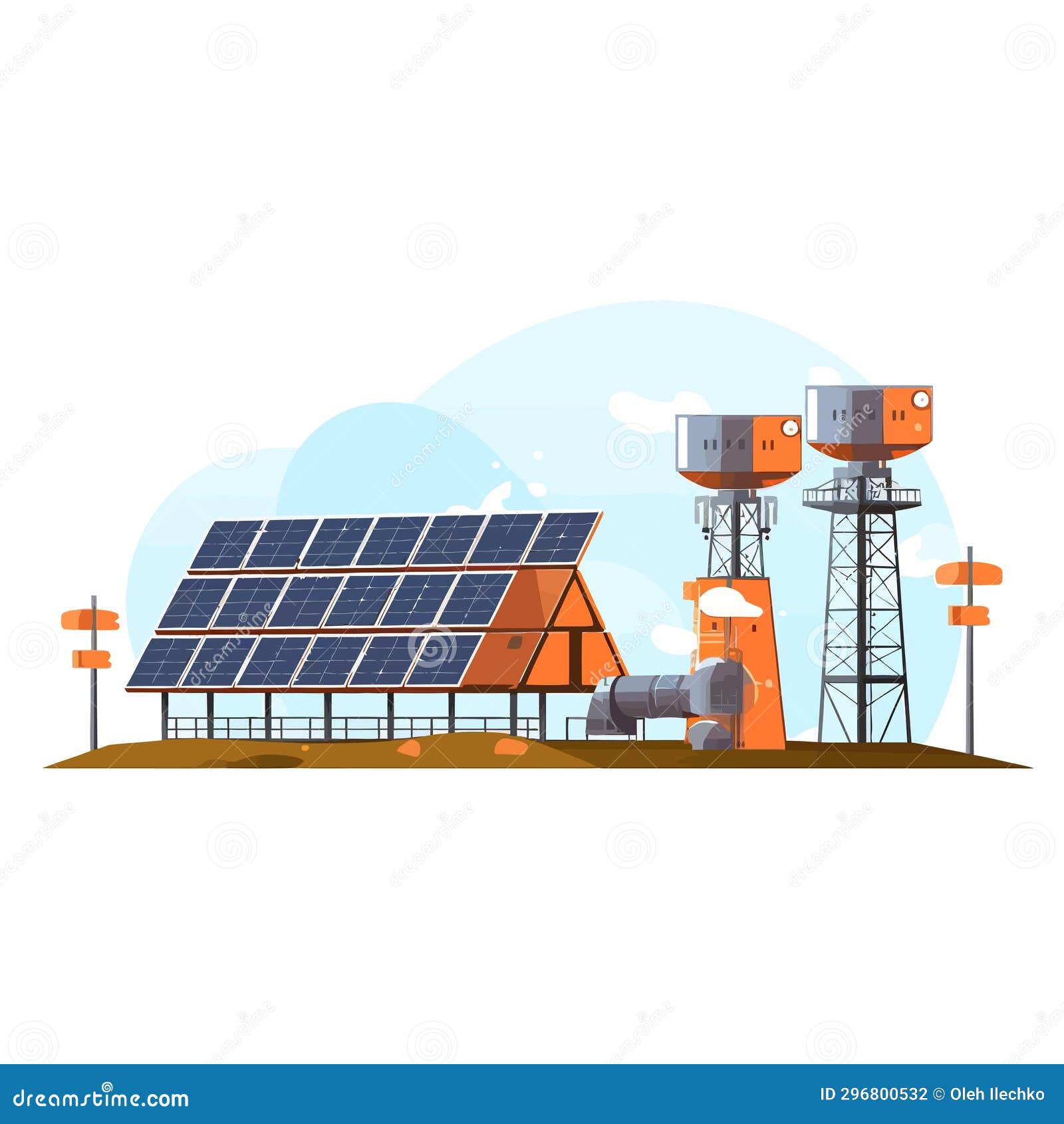 Solar Power Plant Vector Flat Minimalistic Isolated Illustration Stock ...