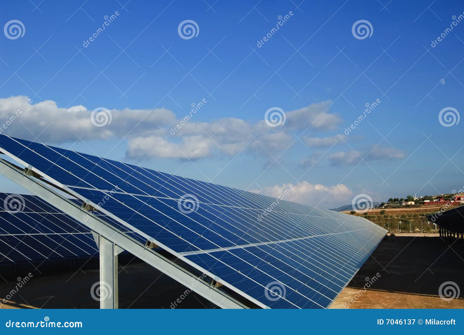Solar power plants. stock image. Image of plant, photocell - 7046137