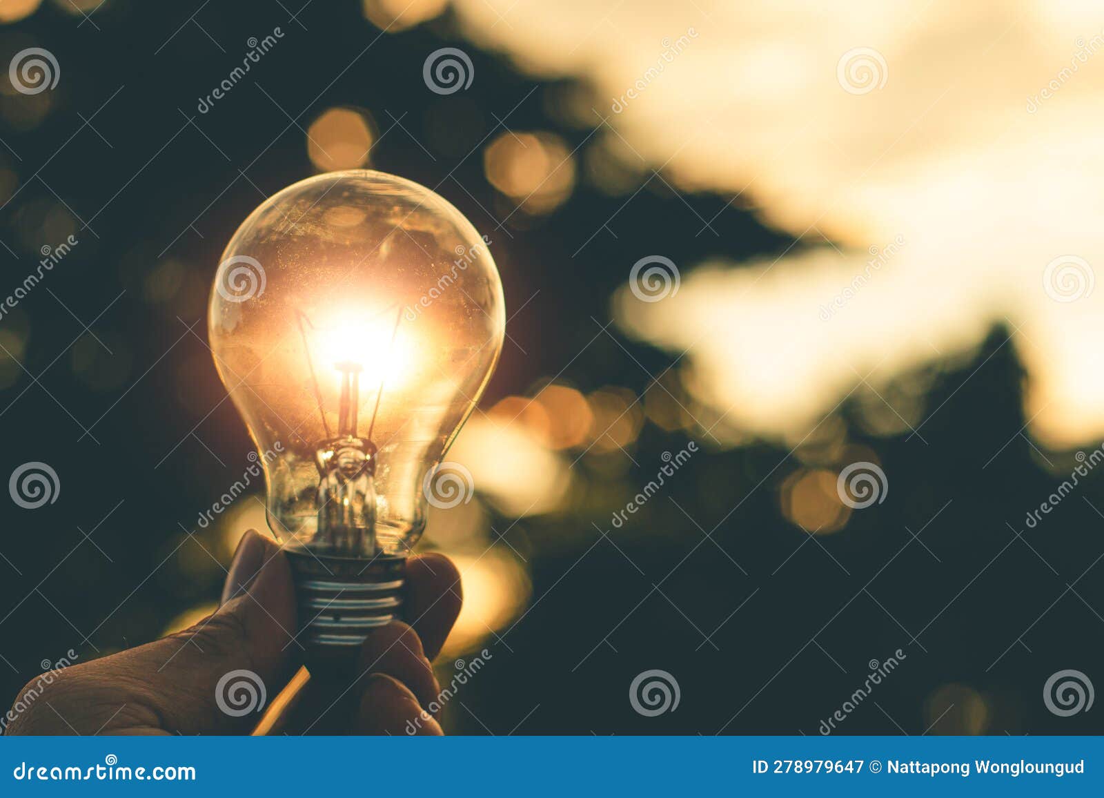 Solar Power Renewable. Concept Saving Energy in Nature Stock Image ...