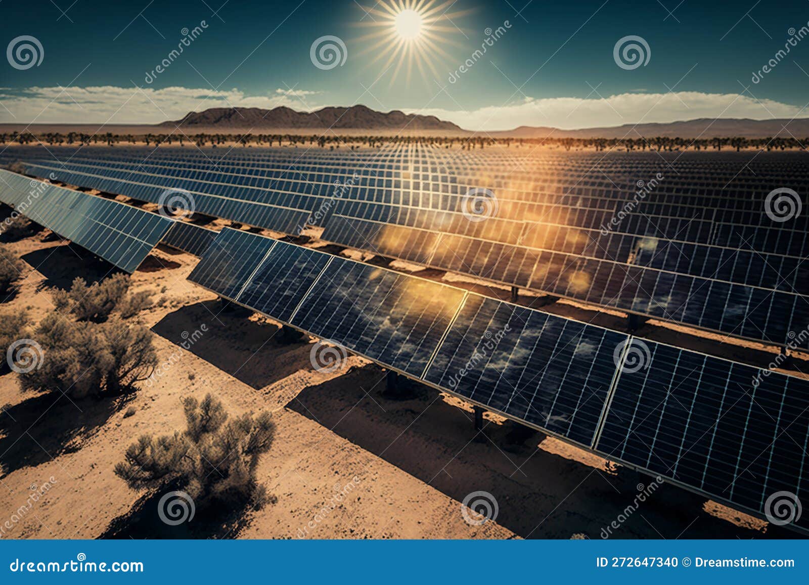 Solar Power is a Source of Sustainable Energy Stock Illustration ...