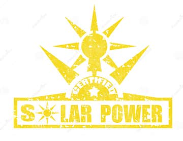 Solar Power-stamp stock vector. Illustration of solar - 32272005