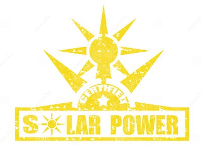 Solar Power-stamp stock vector. Illustration of solar - 32272005