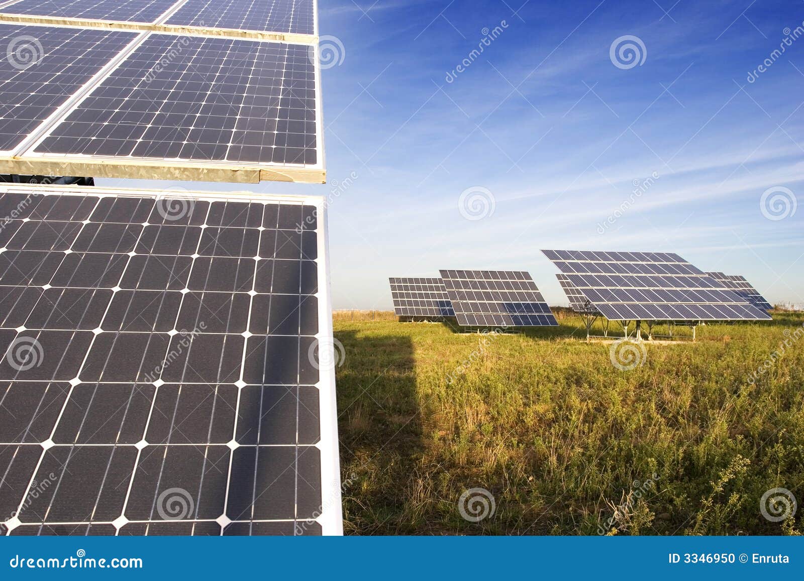 Solar power station 1 stock photo. Image of clean, cloud - 3346950