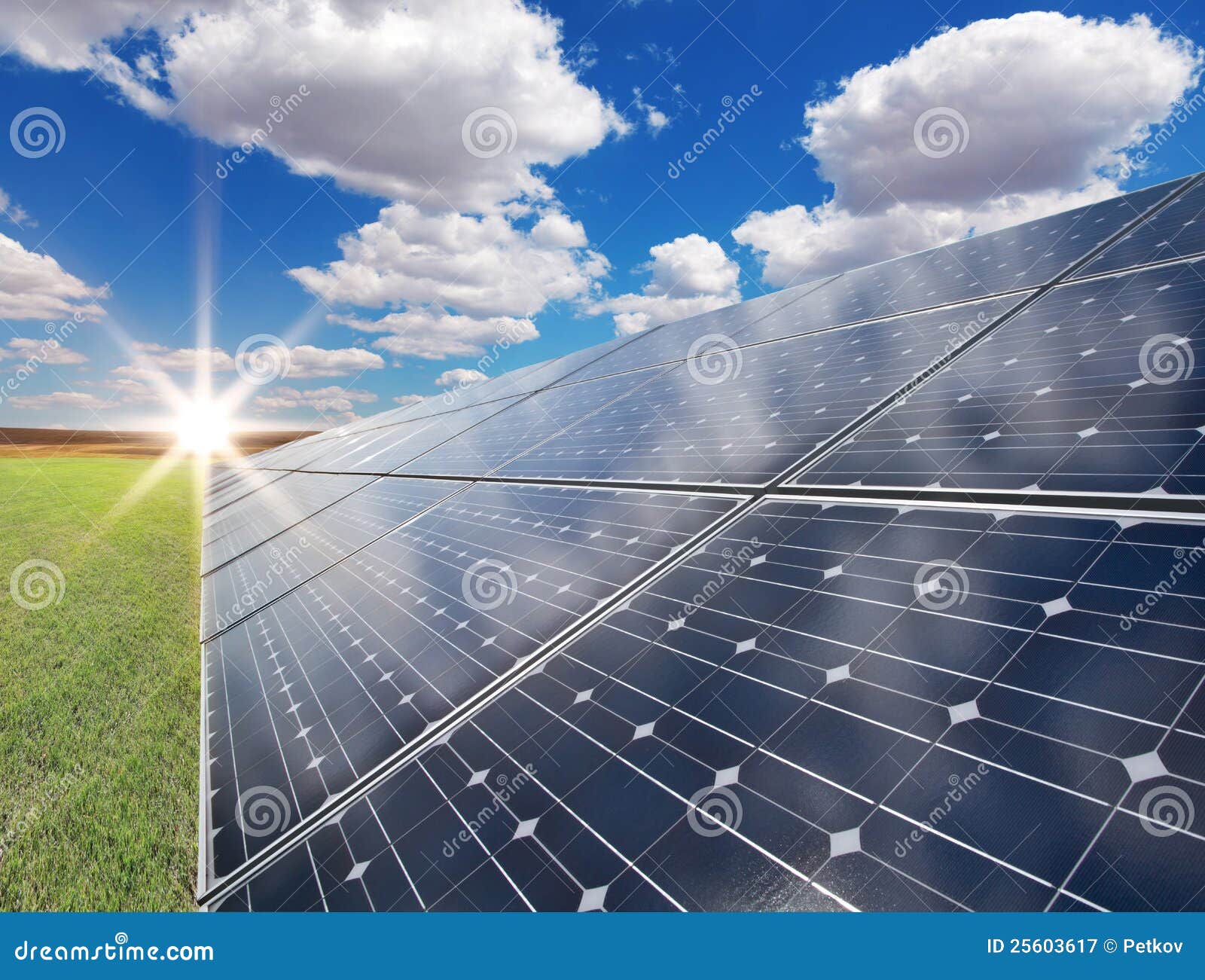Solar Power Station - Photovoltaics Stock Image - Image of cell ...