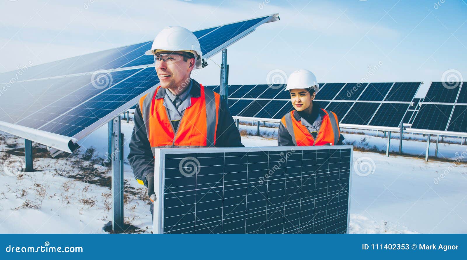 Solar power station worker stock image. Image of electrical - 111402353