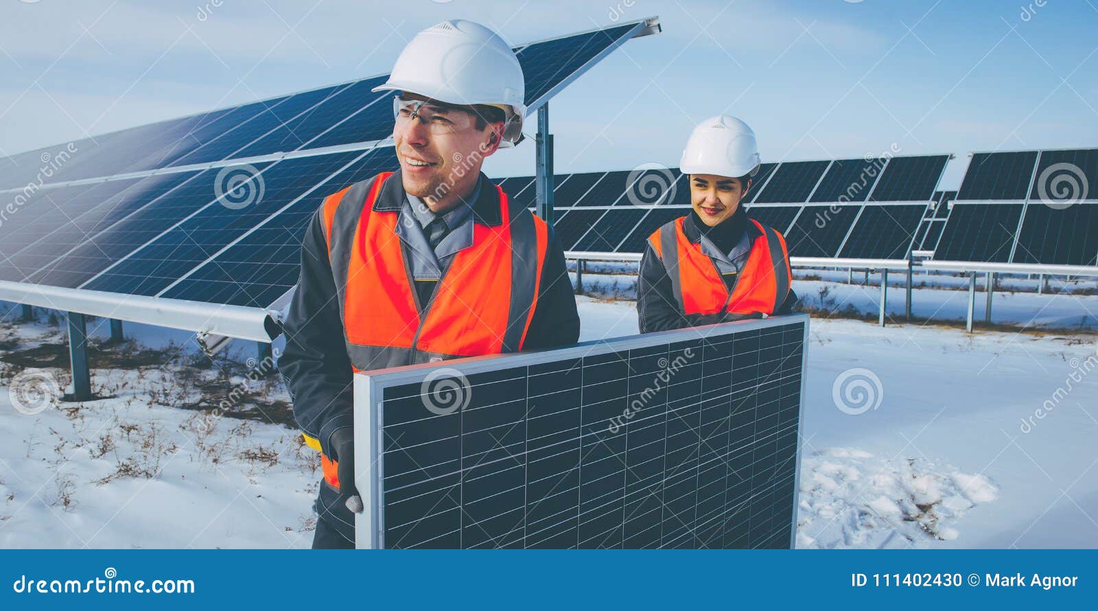 Solar power station worker stock photo. Image of light - 111402430