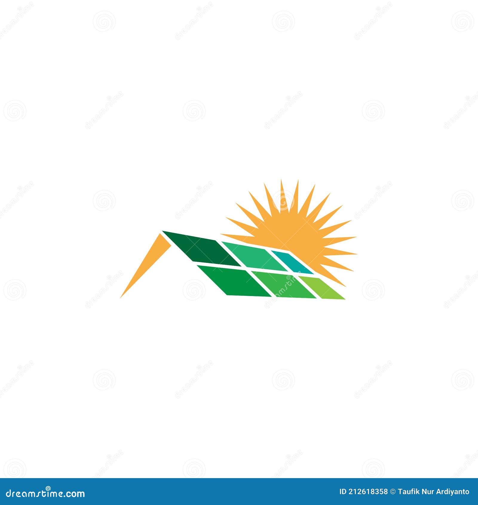Solar Power Symbol Lightning Icon Logo Design Vector Stock Vector ...
