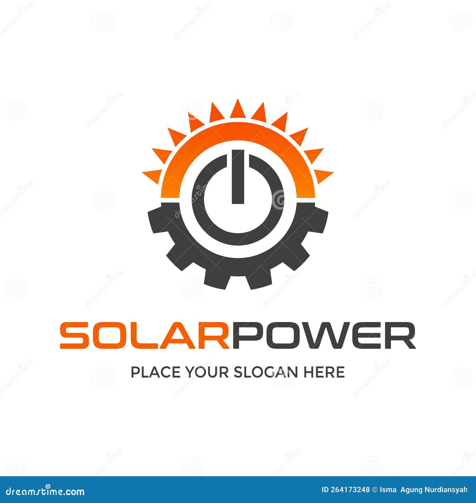 Solar Power Vector Logo Template Stock Vector - Illustration of ...