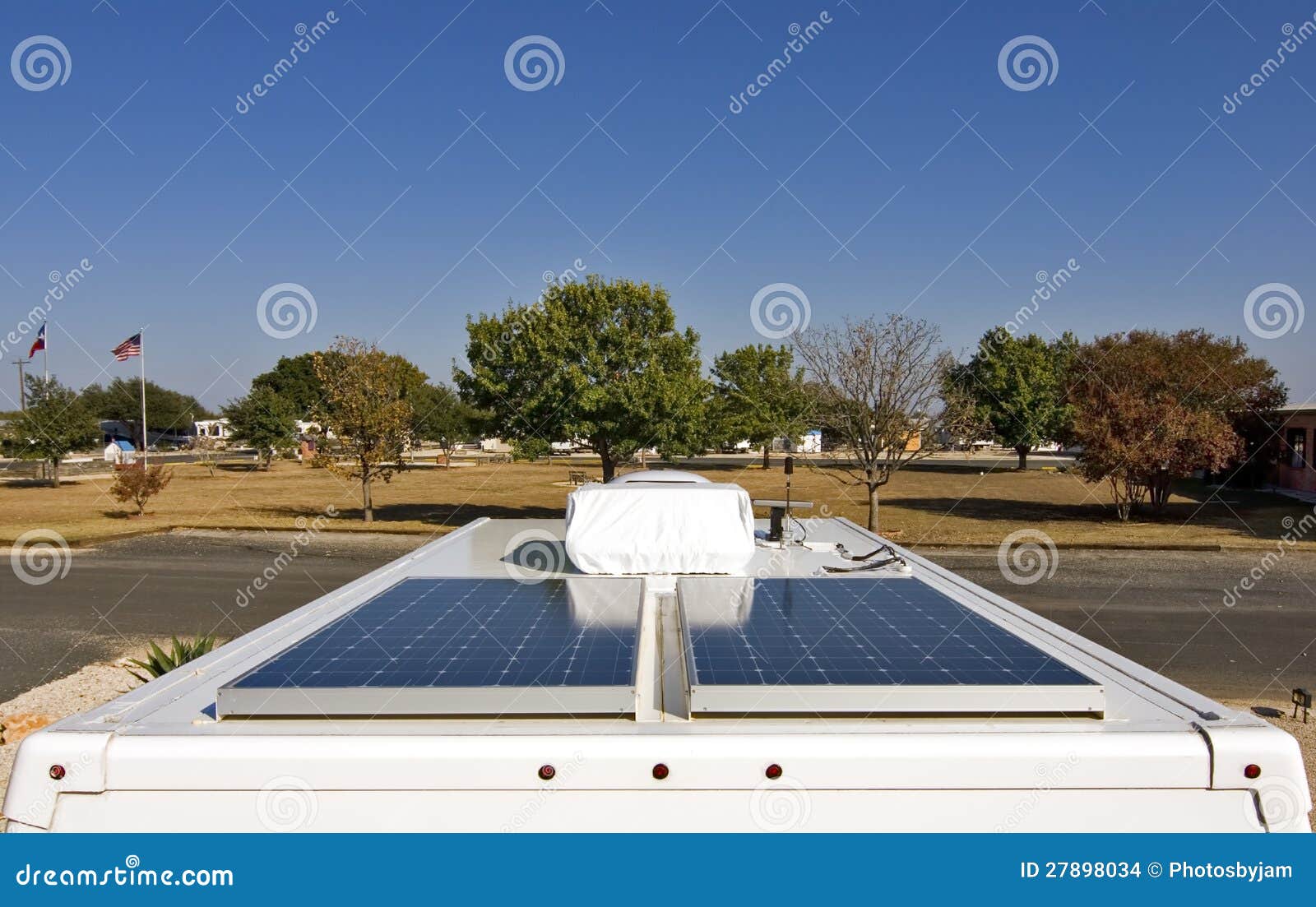 Solar Power for Your RV stock photo. Image of park, rving - 27898034