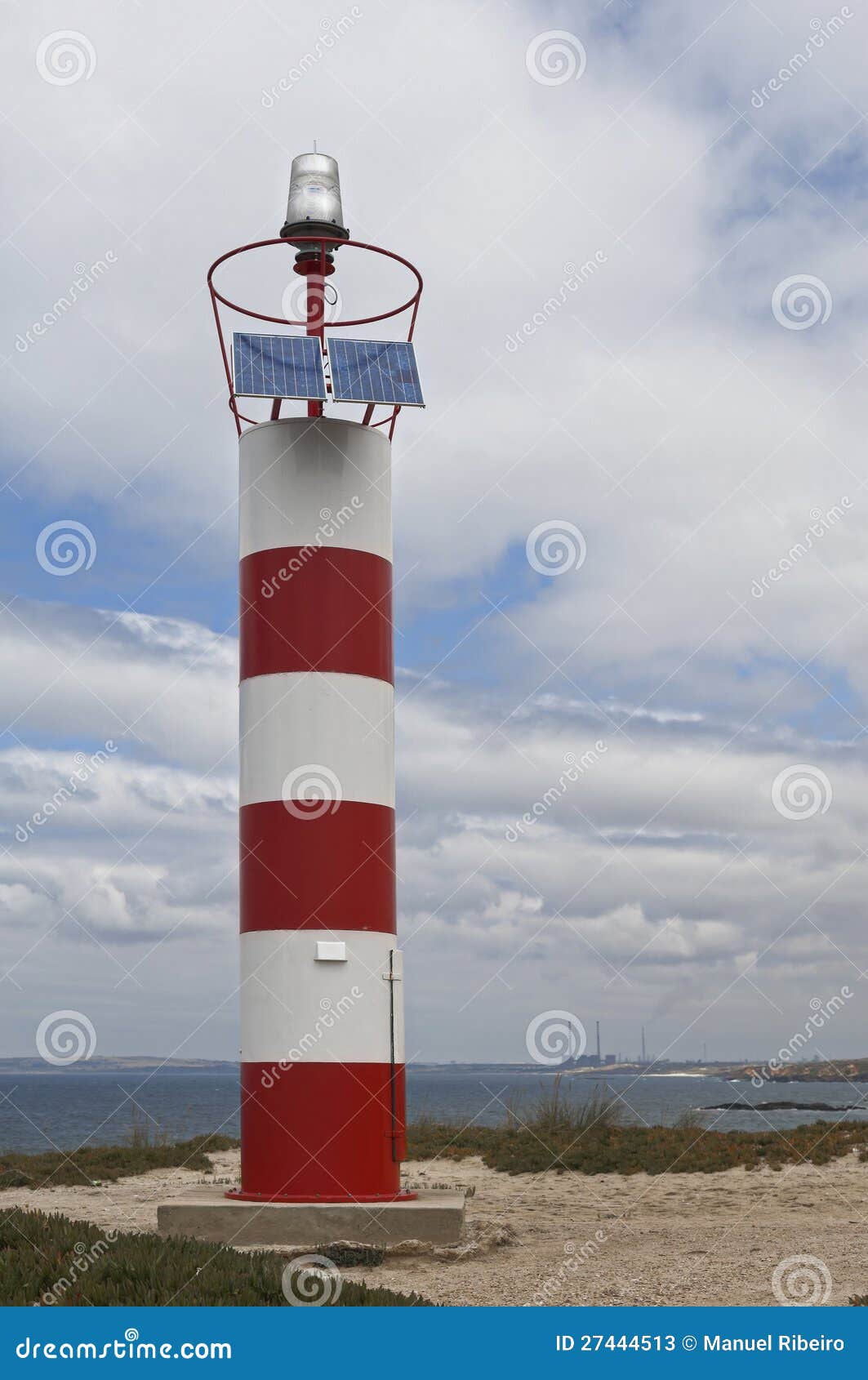 Solar powered lighthouse stock image. Image of lighthouse - 27444513