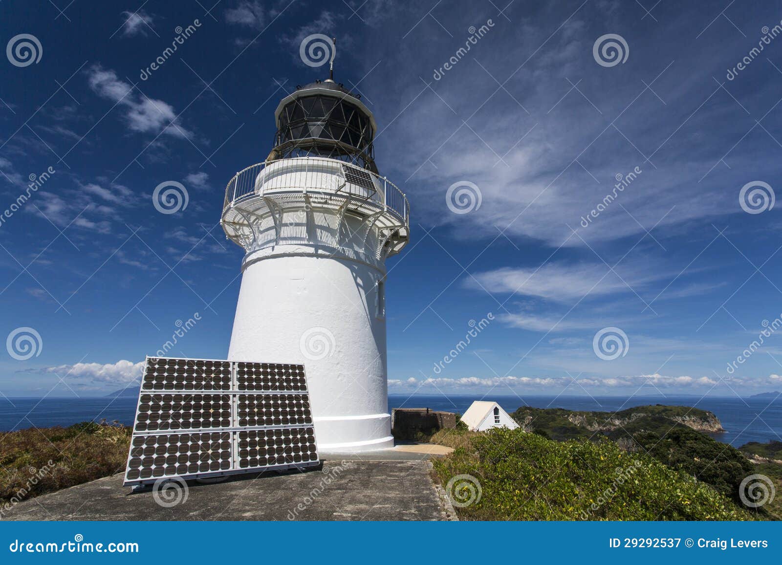 Solar Powered Lighthouse stock image. Image of navigation - 29292537