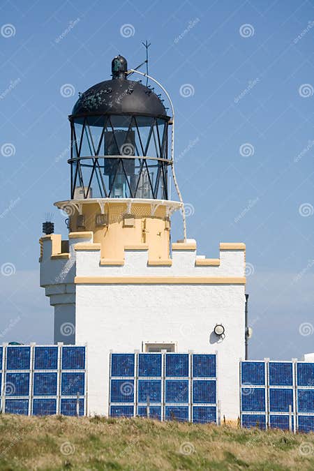 Solar powered lighthouse stock image. Image of global - 5984385