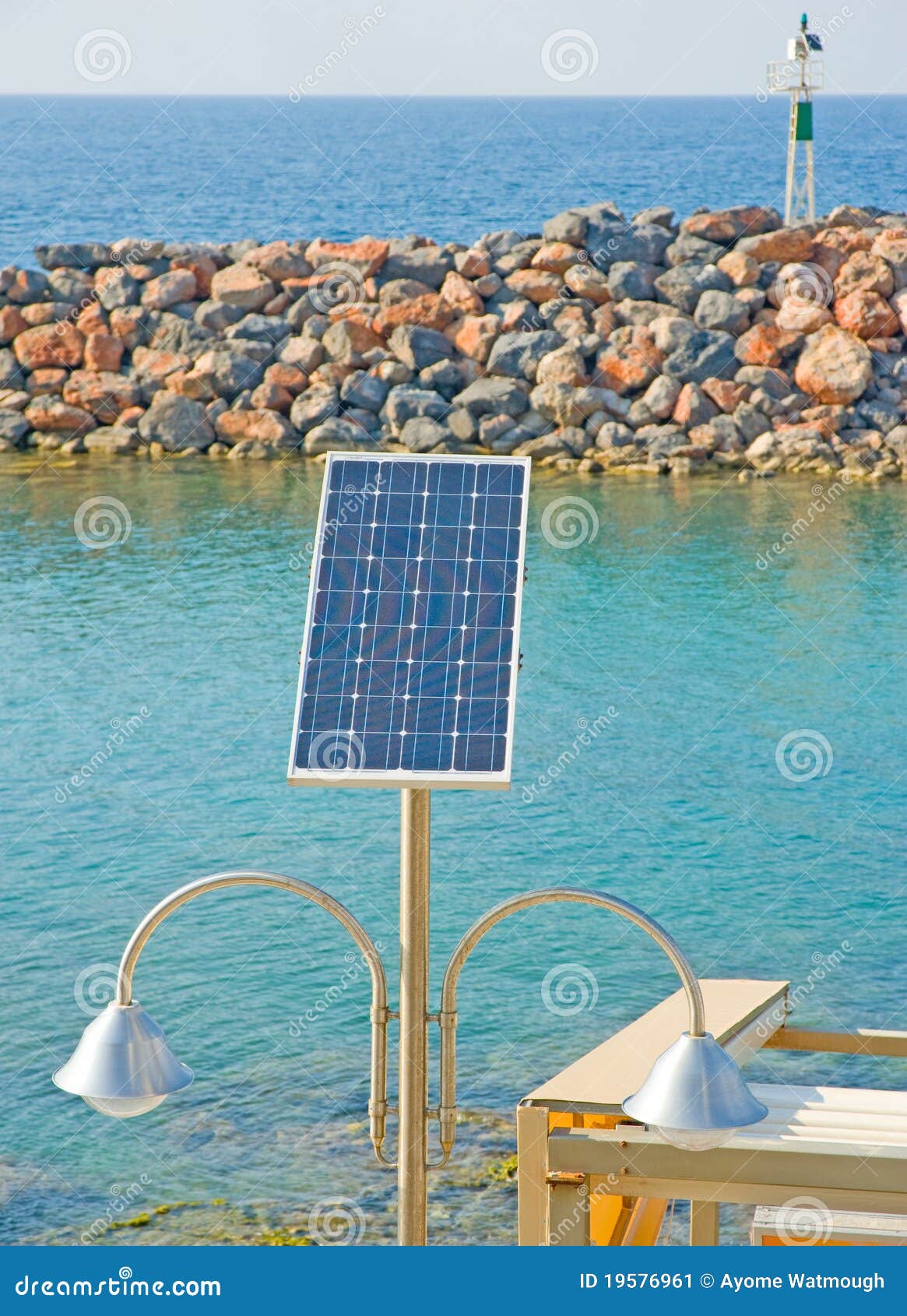 Solar Powered Lighting System. Stock Image - Image of powered ...